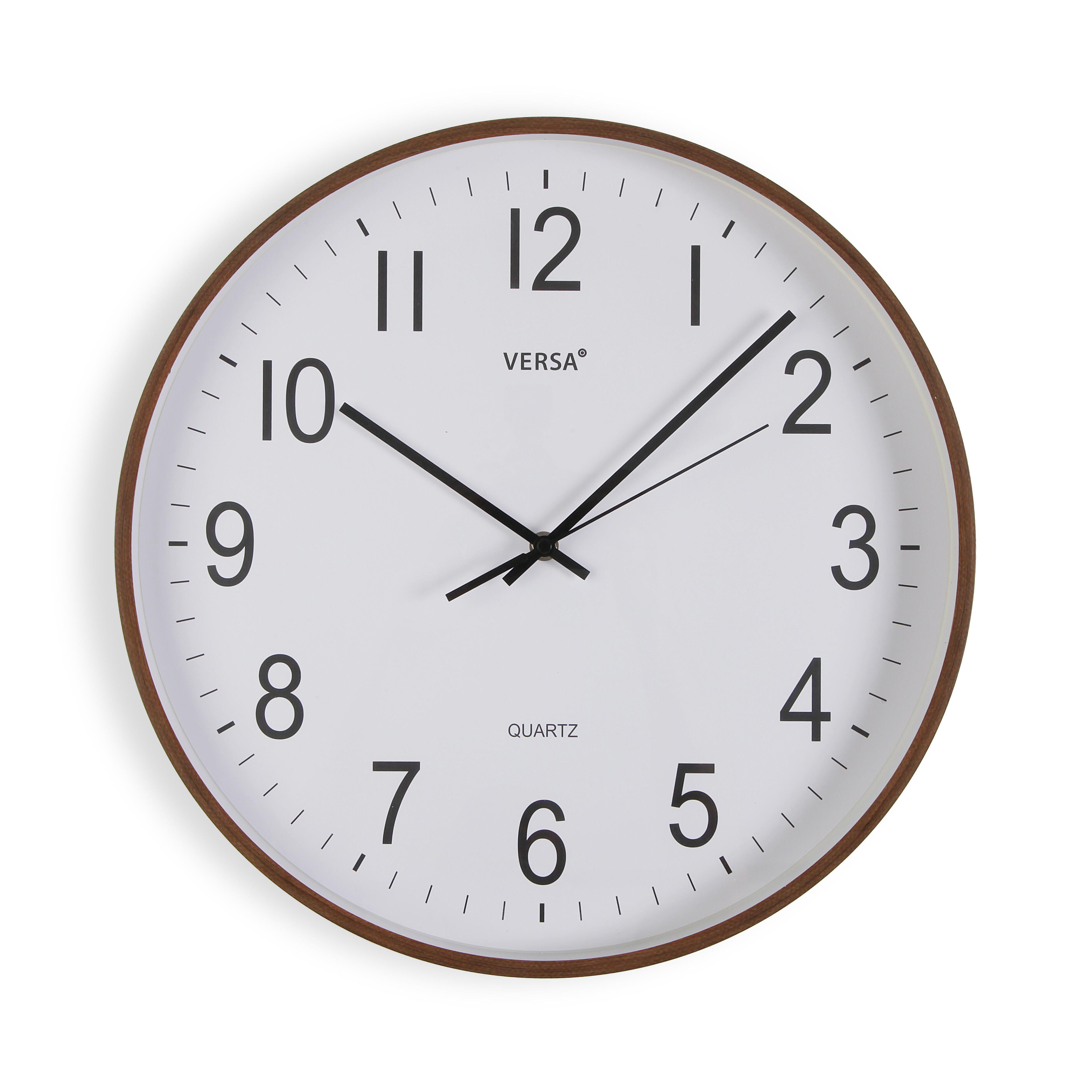 Reloj de pared redondo marrón VERSA de 40 cm | Leroy Merlin