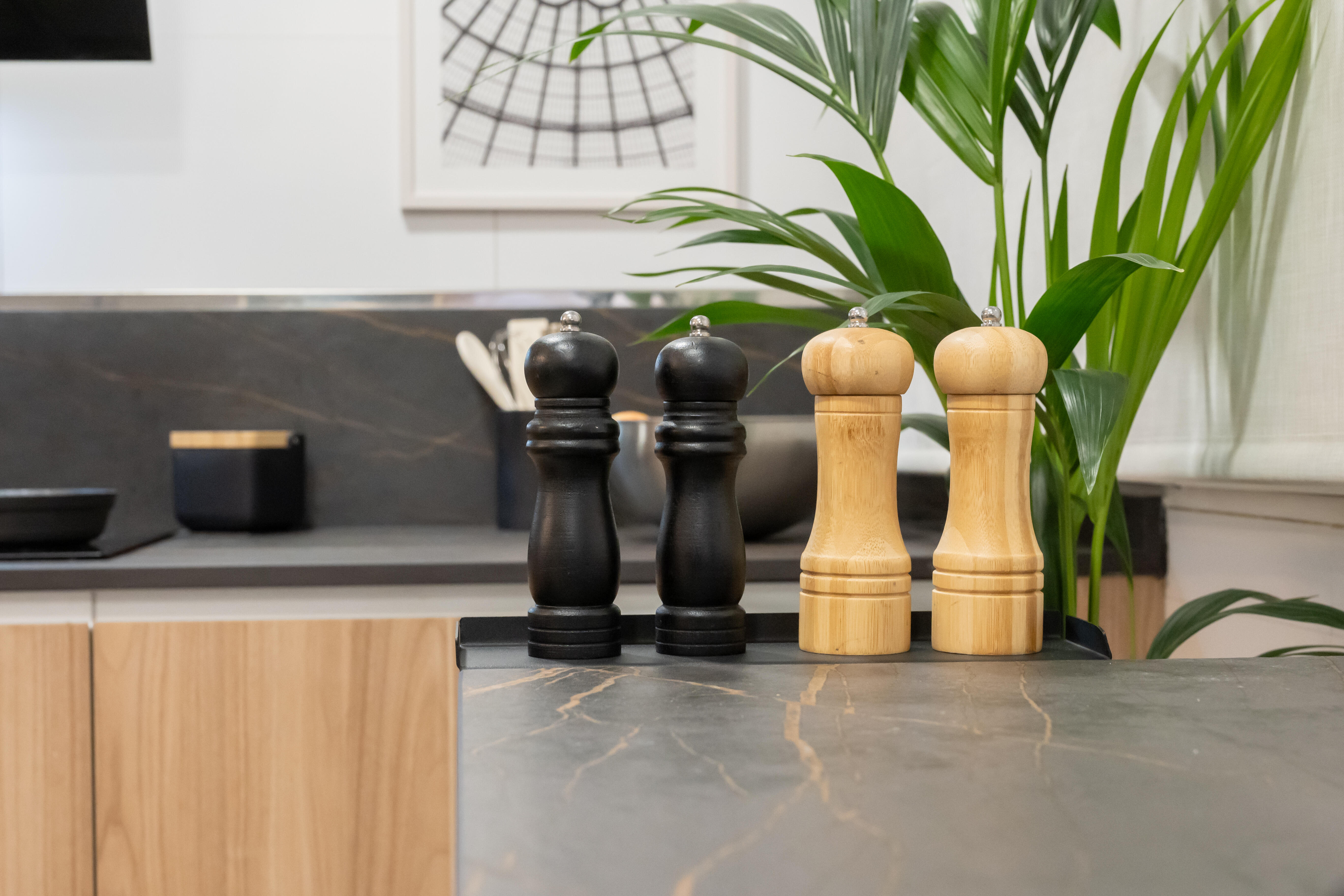 Azucarero negro tapa bambú Versa | Leroy Merlin