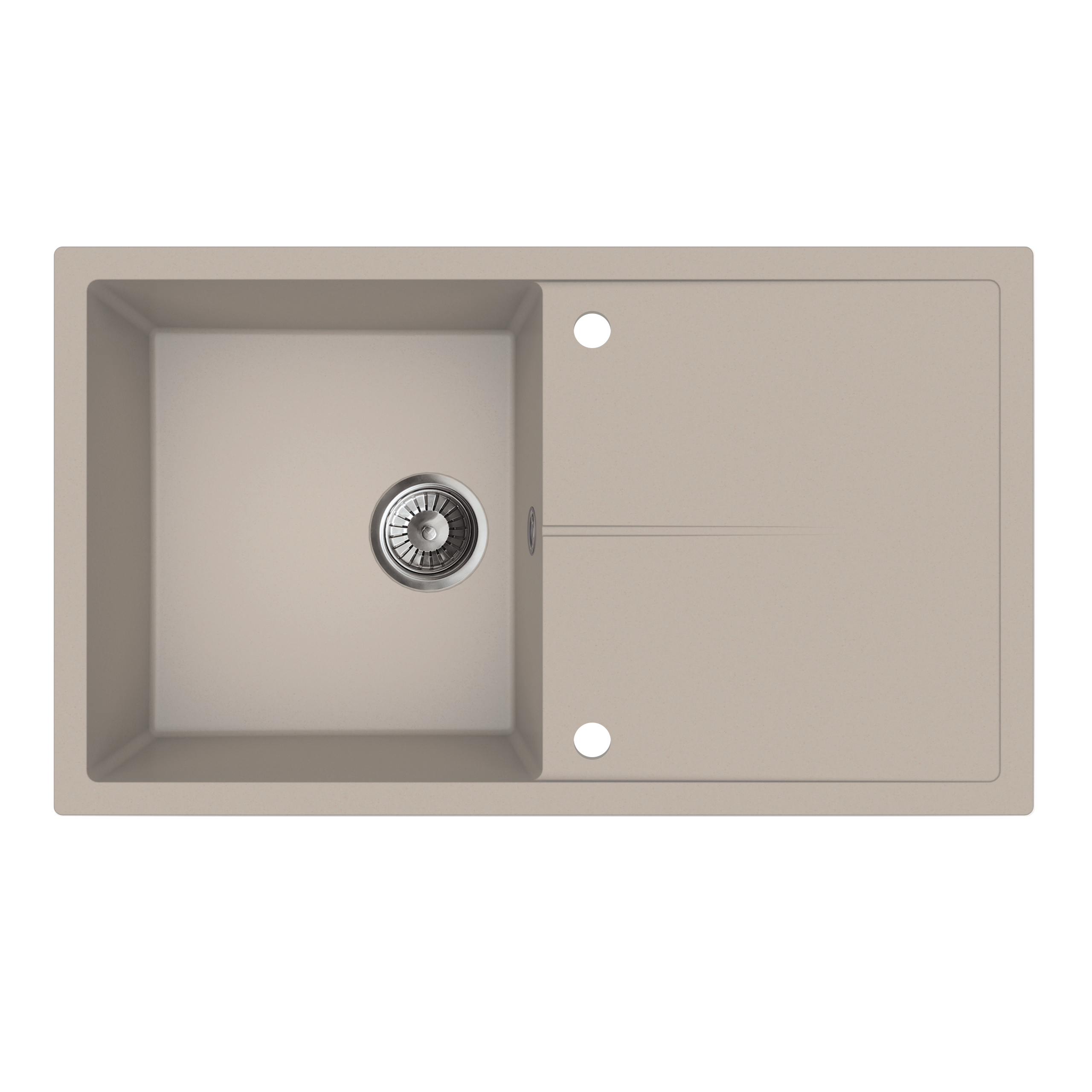 Zlewozmywak granitowy Adore 86 cm beżowy MILÓ - Leroy Merlin