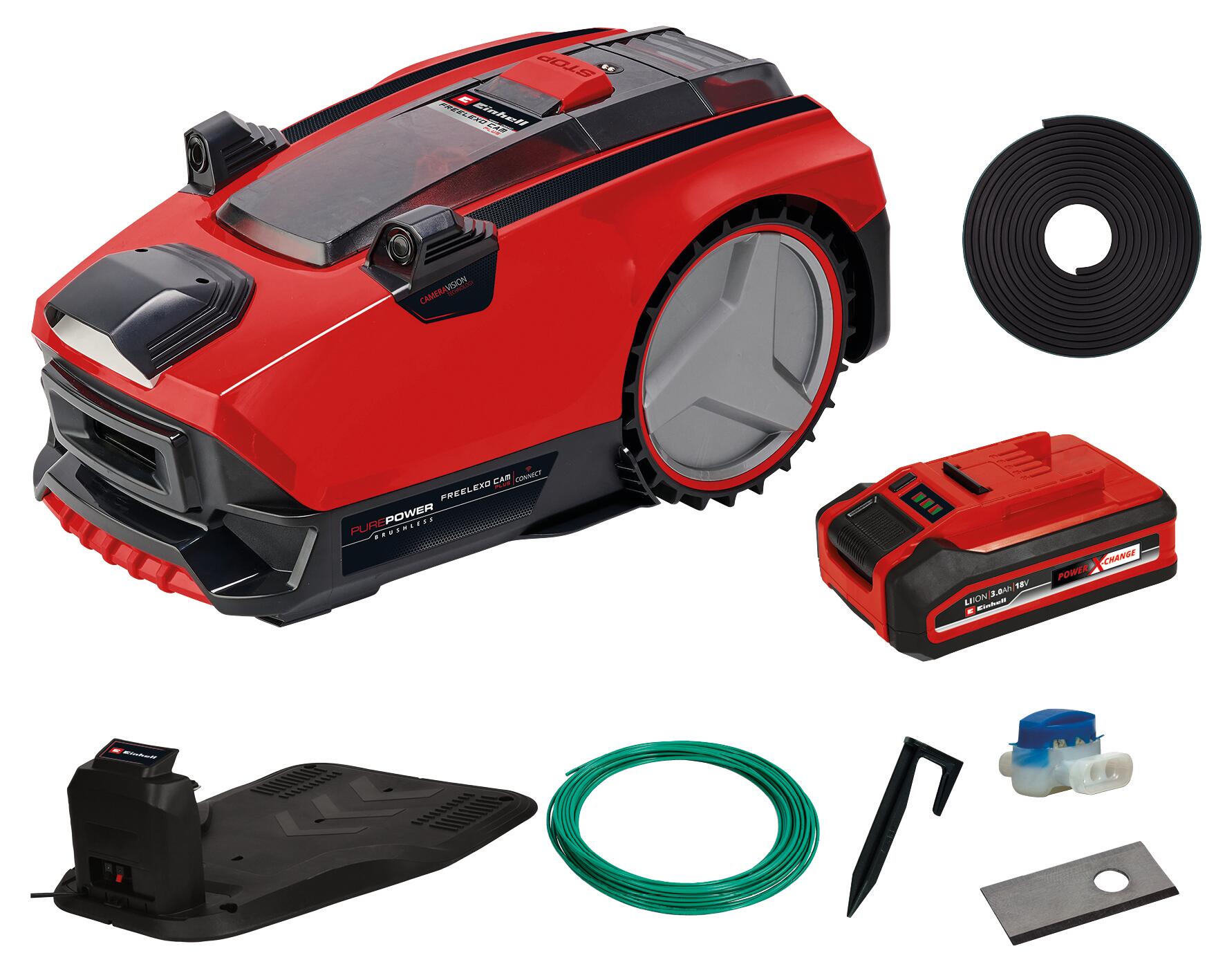 Cortacésped robot EINHELL Freelexo Cam Plus 550 hasta 550 m2 programable | Leroy Merlin