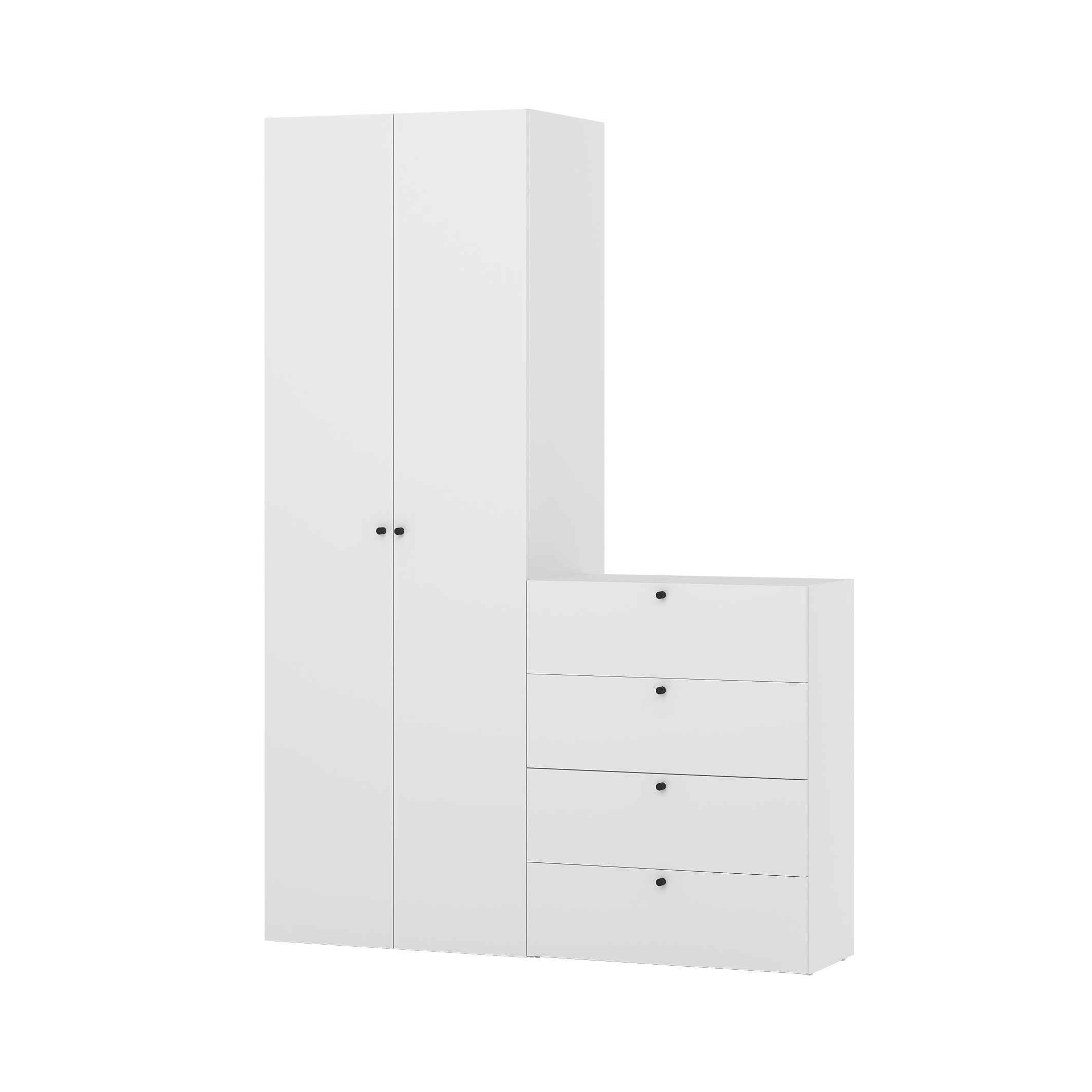 Commode penderie SPACEO Evo'M blanc H.204,8 x L.160 x P.38cm | Leroy Merlin