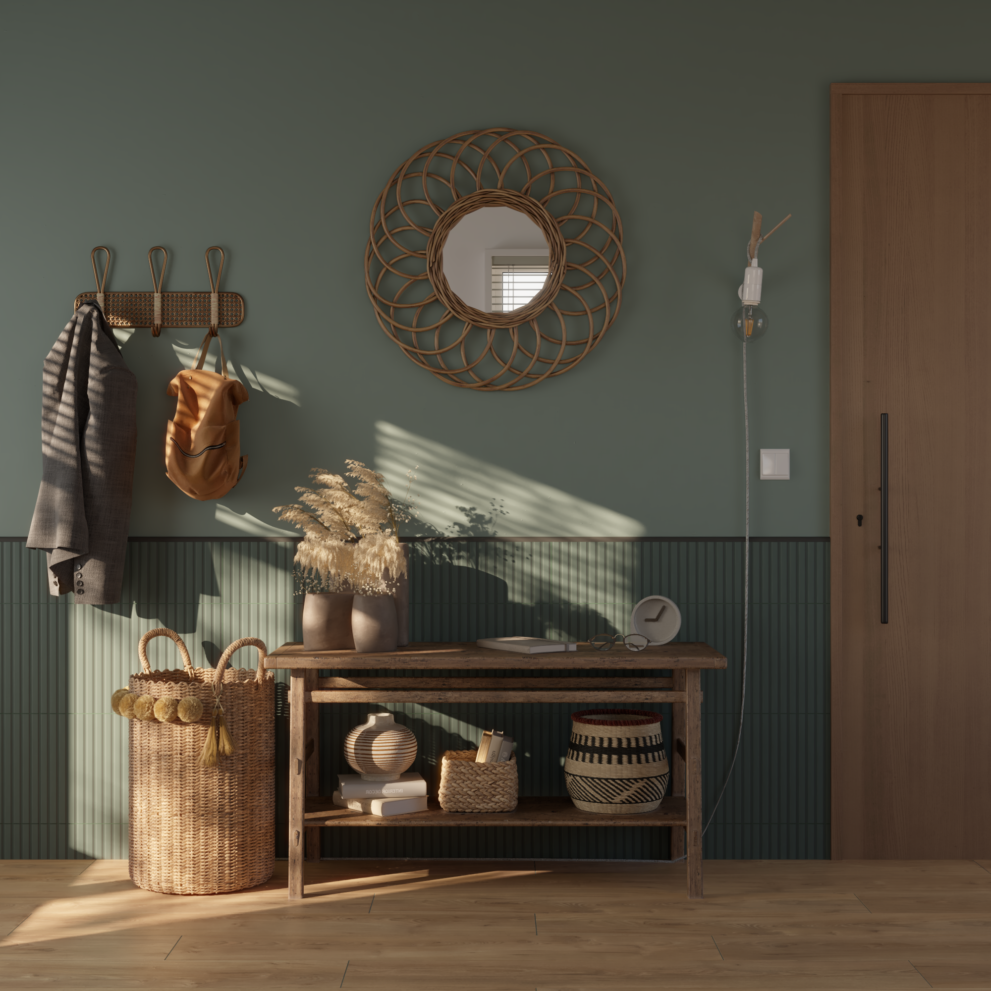 Carrelage mur int effet relief strié vert botanic Arctic l.30 x L.90 cm ...