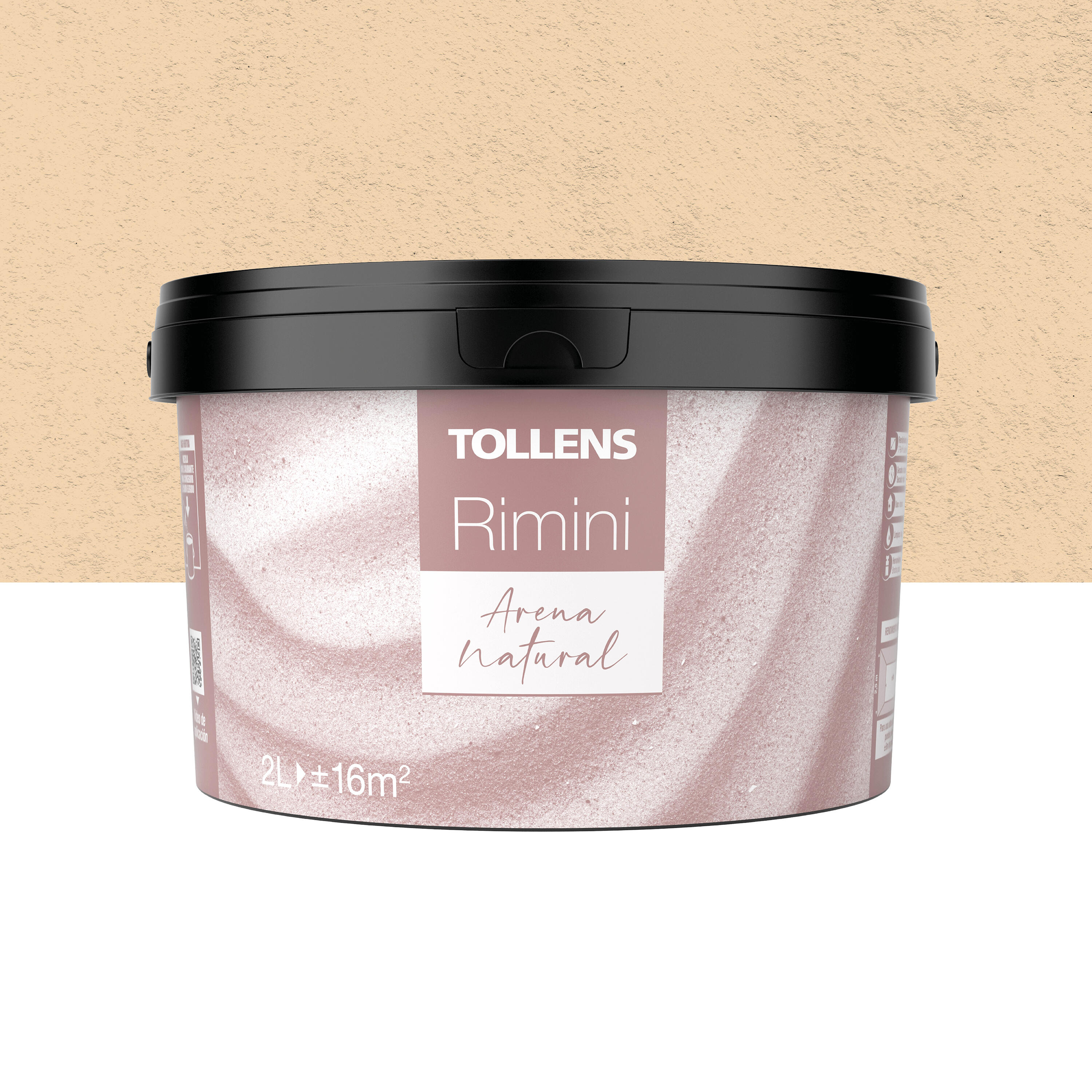 Pintura decorativa con efectos arena Rimini arena perlada color marrón ...