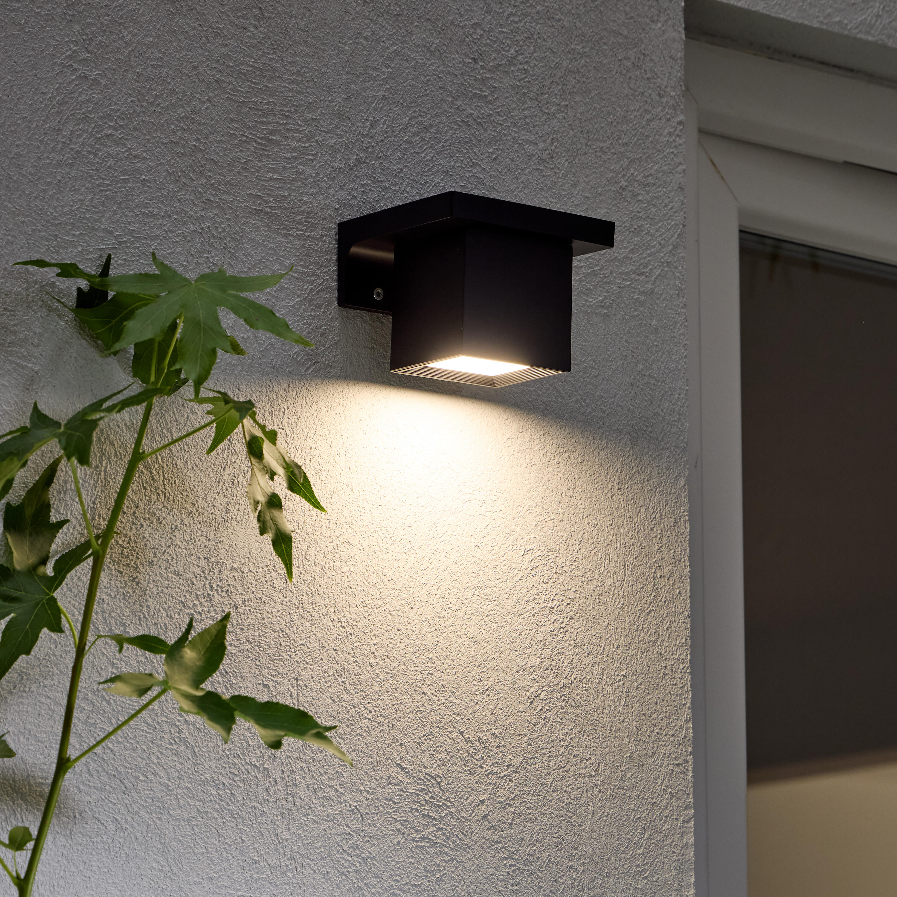 Aplique solar exterior luz LED blanco neutro INSPIRE Magny Square Solar ...