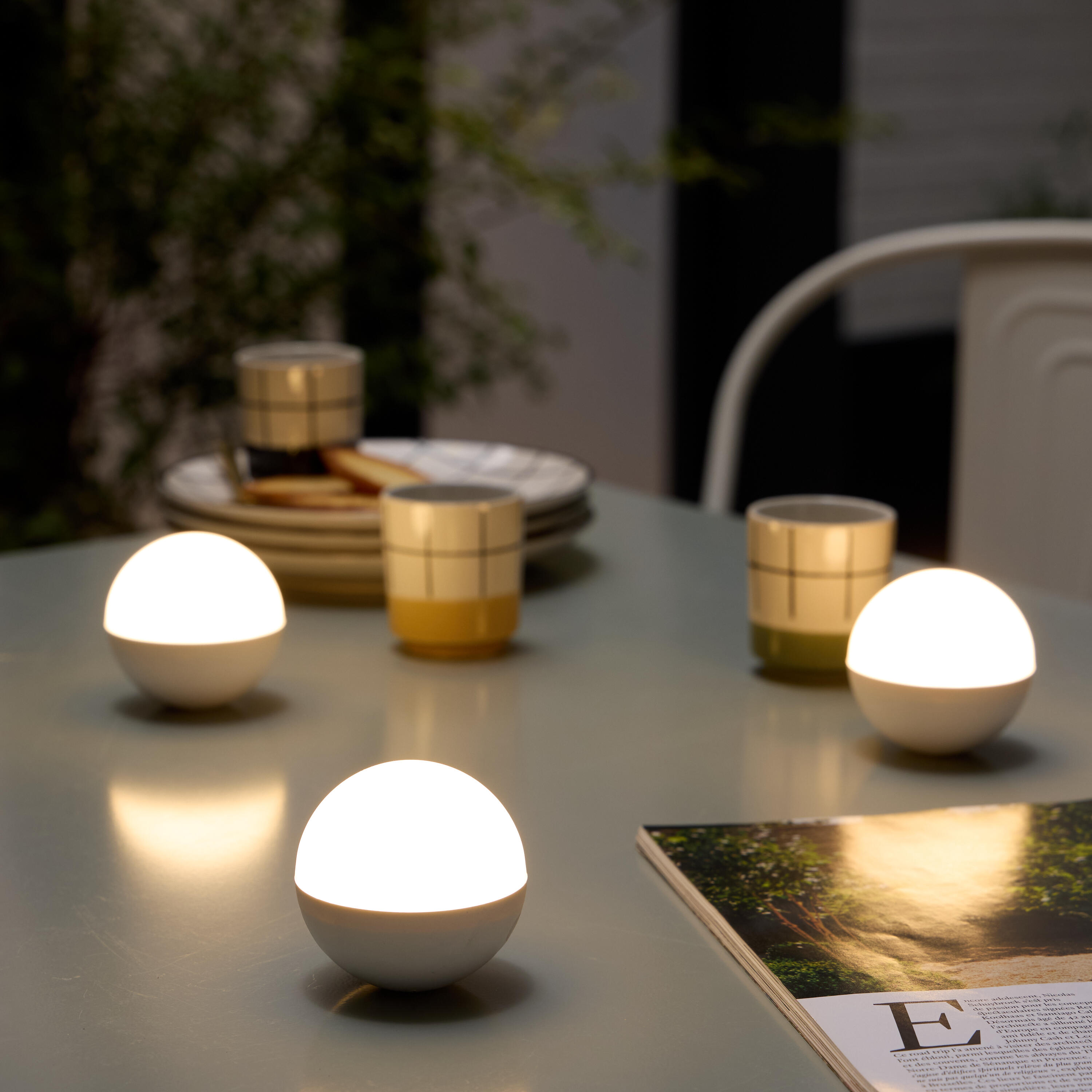 Lot 3 mini boules Led rechargeable 300 Lm intensité variable Mini Caspe ...