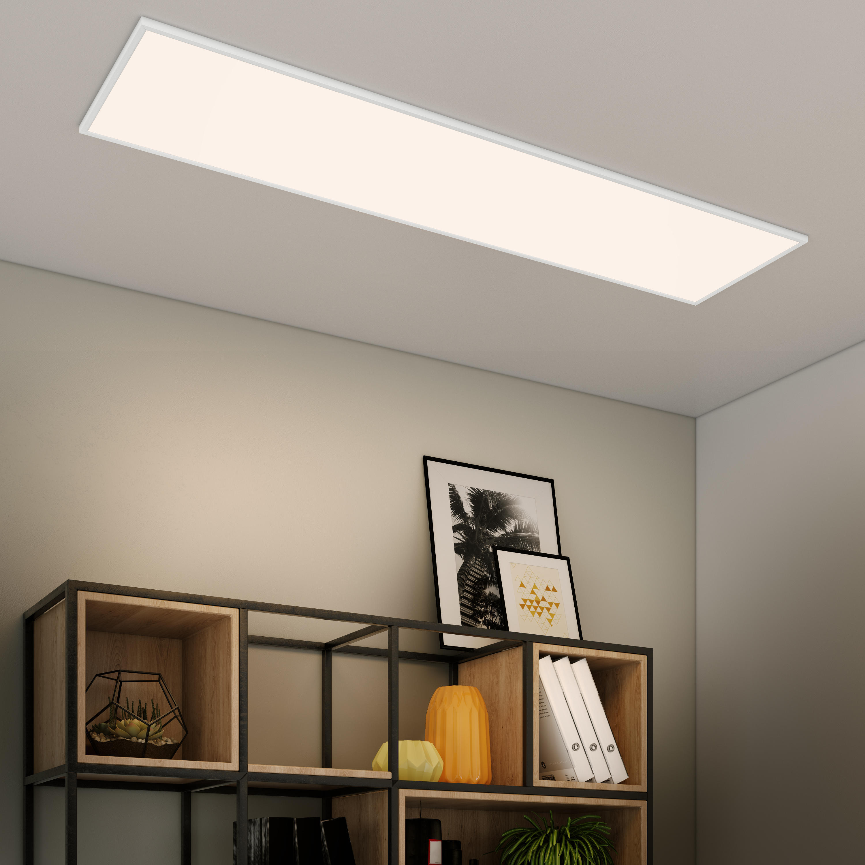 Panneau LED Gdansk, 119,5 x 29,5 cm, variation blancs/intensité, blanc ...