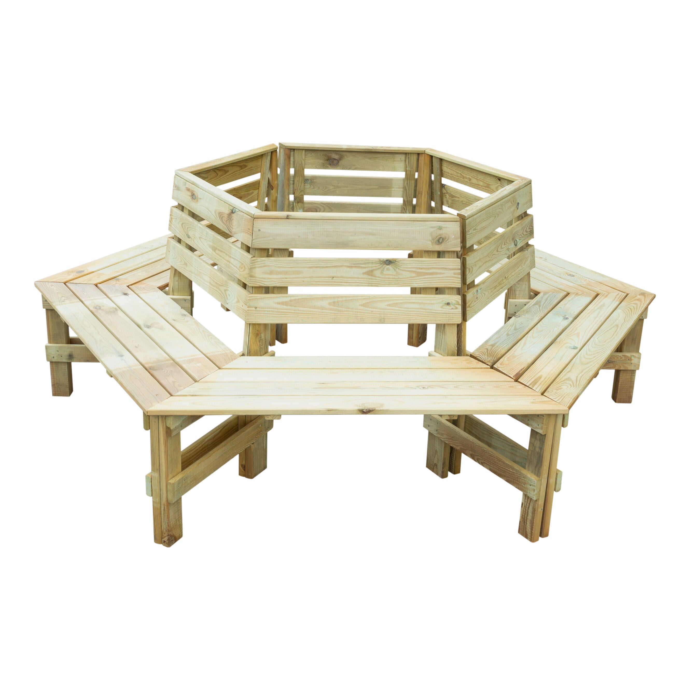 Banco circular de madera 230x200x88 cm | Leroy Merlin