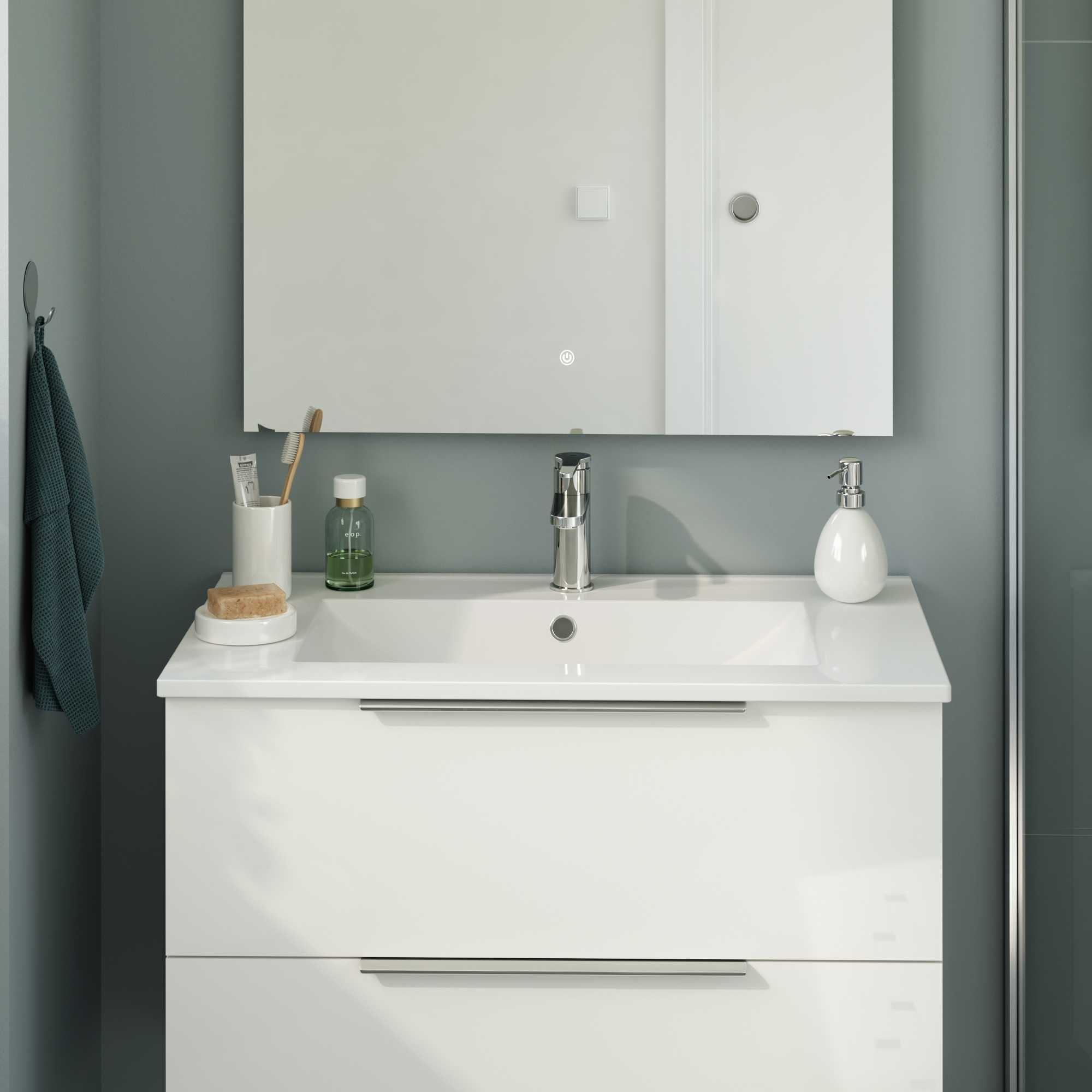 Bateria umywalkowa chrom Essential Sensea - Leroy Merlin