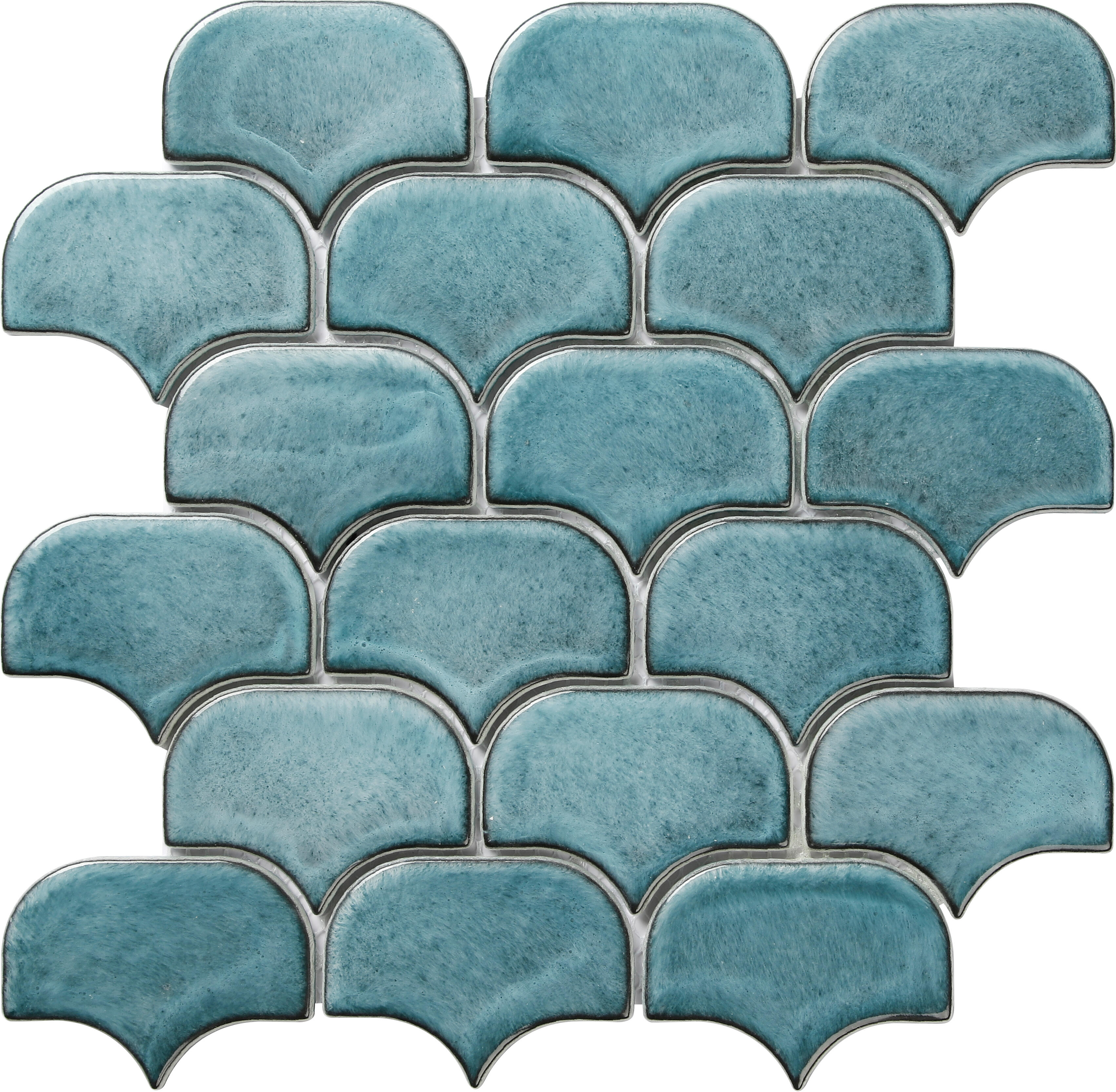 Azulejo mosaico vidrio Phantom efecto vidrio azul 26.5x28.4 cm | Leroy ...