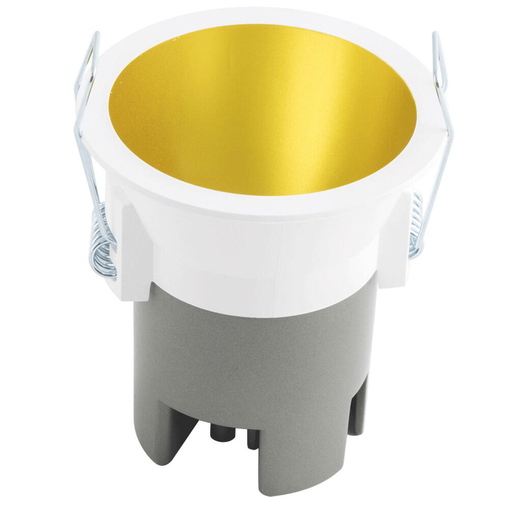 Foco downlight empotrable redondo oro 810lm blanco 70x77 cm | Leroy Merlin