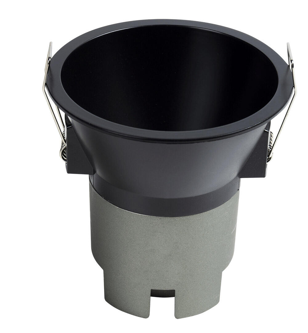Foco downlight empotrable redondo negro/negro 696lm blanco 70x77 cm ...