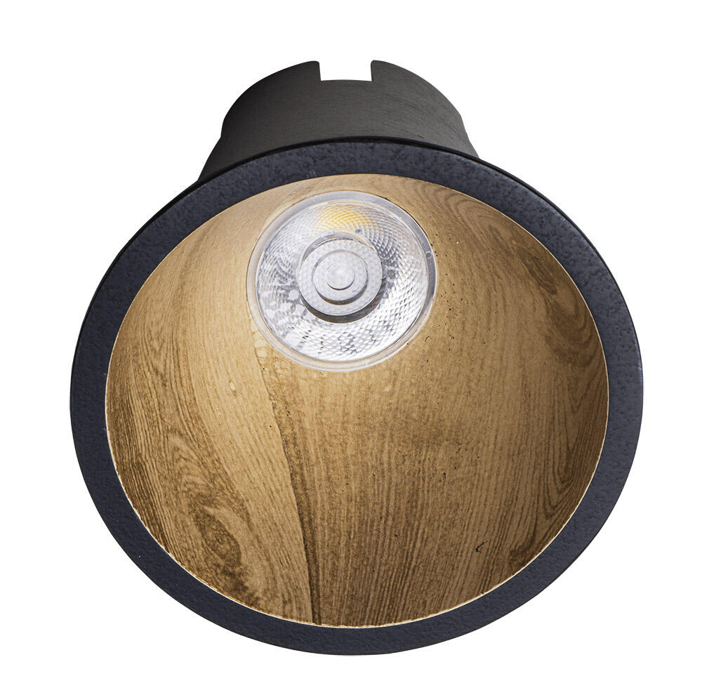 Downlight LED empotrable ALVERLAMP LOP negro redondo ø29.1 cm 1440 lm ...