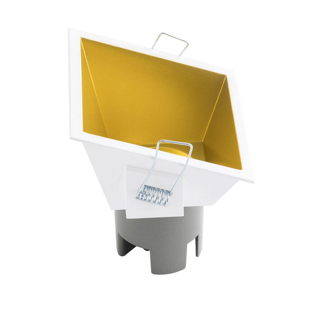 Downlight LED empotrable ALVERLAMP LOP dorado cuadrado 696 lm 6 W luz ...