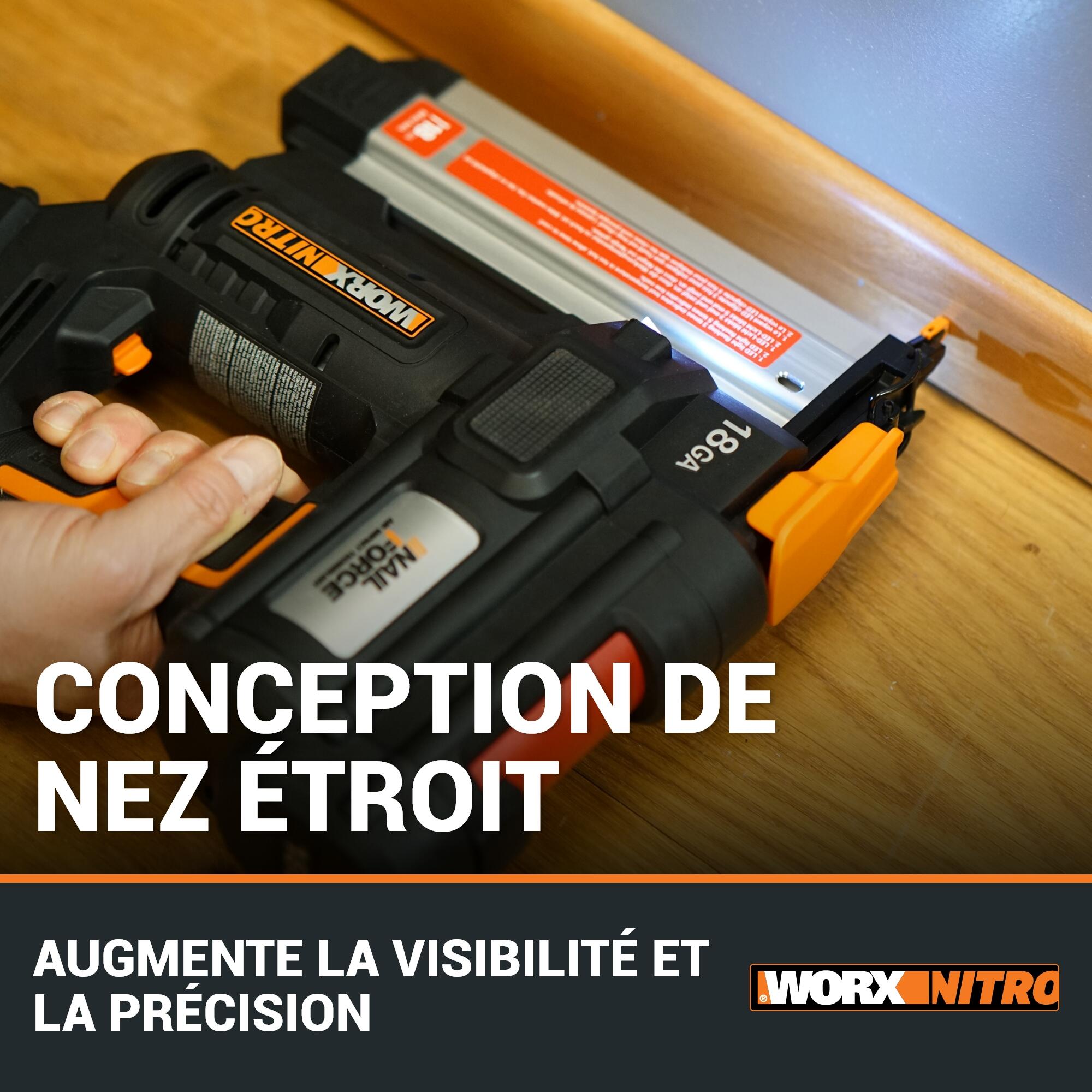 Cloueur de finition 20V 18Ga WORX - WX842.9 (sans batterie ni chargeur ...