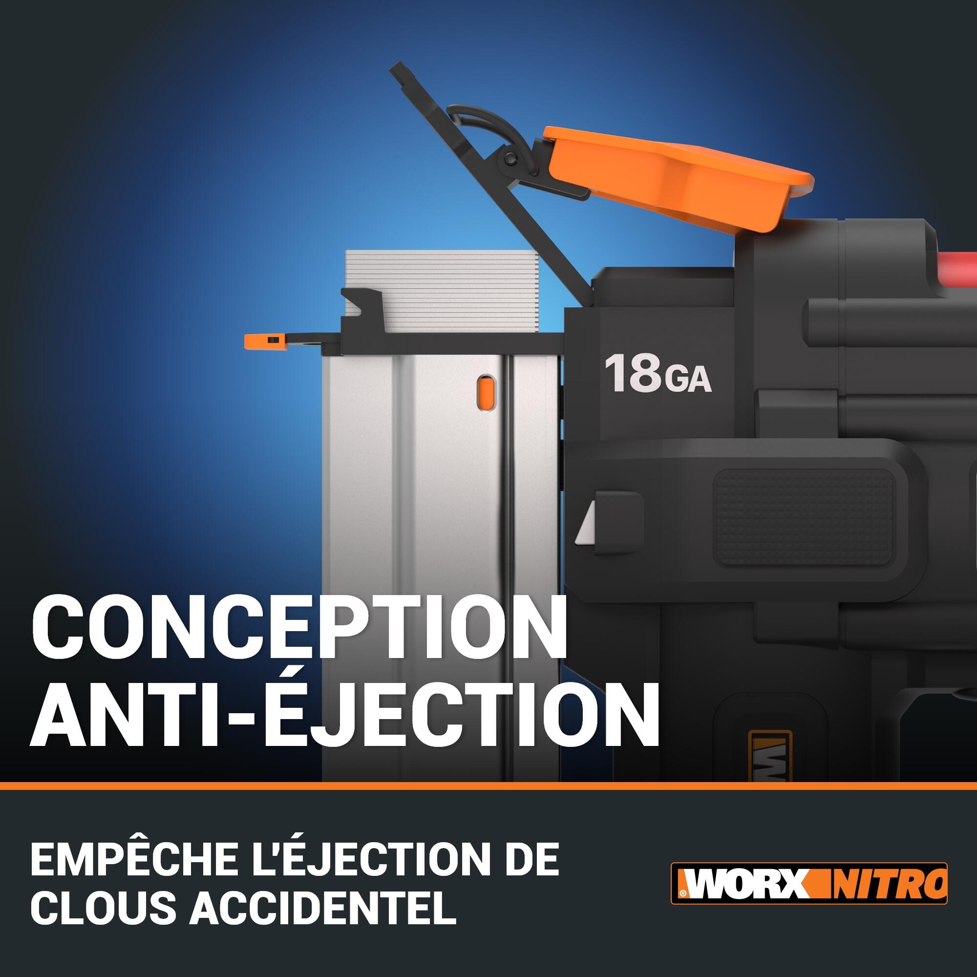 Cloueur de finition 20V 18Ga WORX - WX842.9 (sans batterie ni chargeur ...