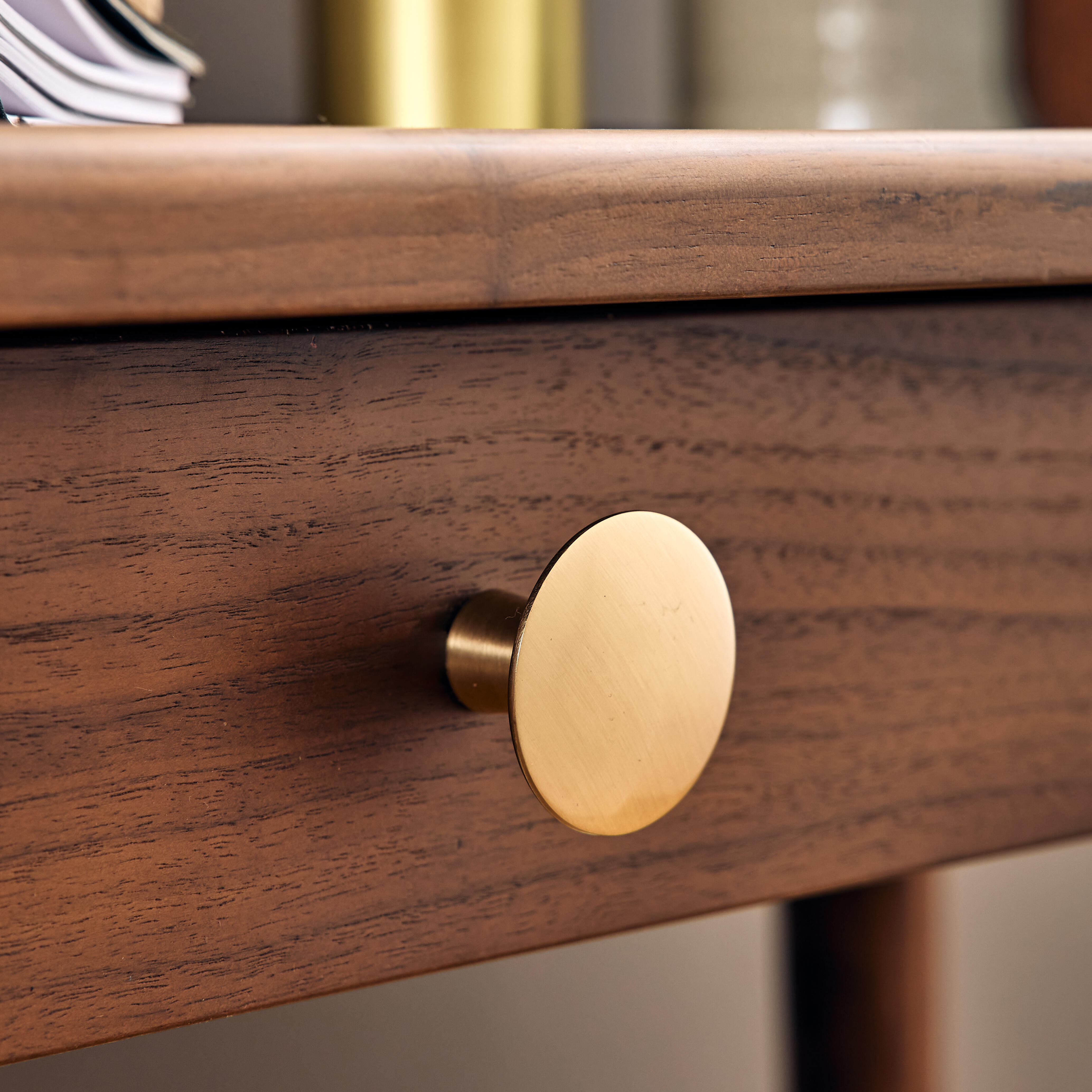 2 boutons de meuble ronds Billy, zamak doré brossé, Diam.39 mm | Leroy ...