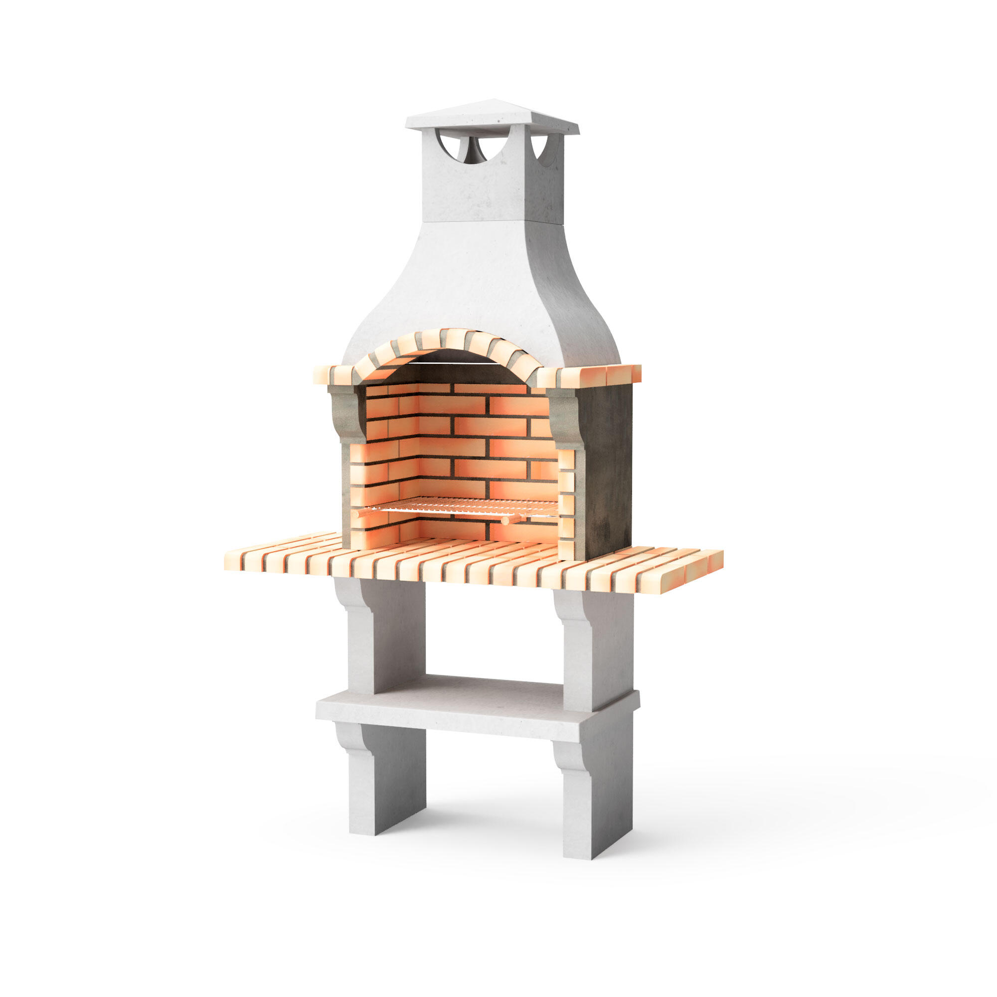 Barbacoa de obra OHIO 2 204x124x57 cm de 360 kg | Leroy Merlin