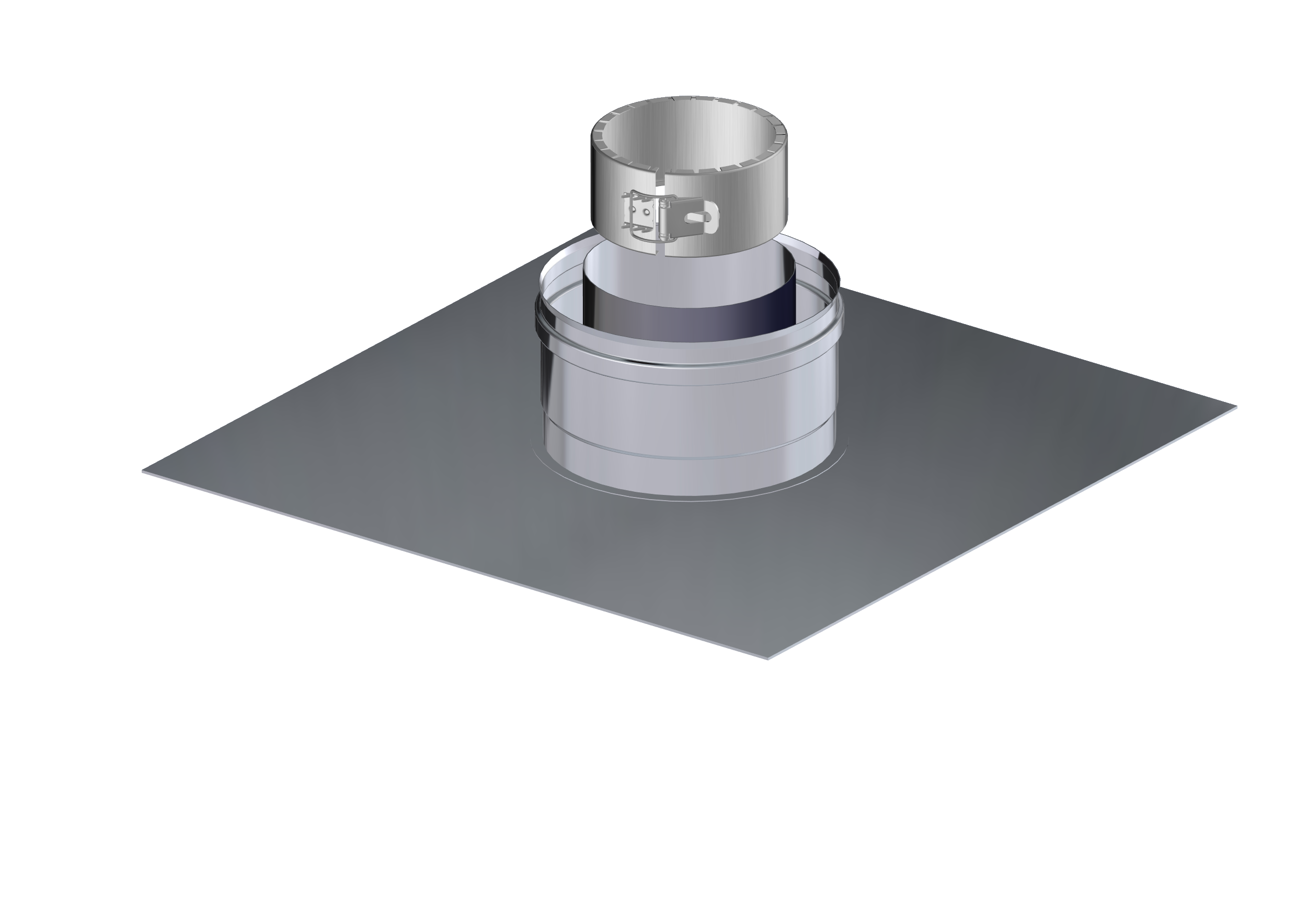 Placa remate para obra DINAFLEX a SW Ø100 inox | Leroy Merlin