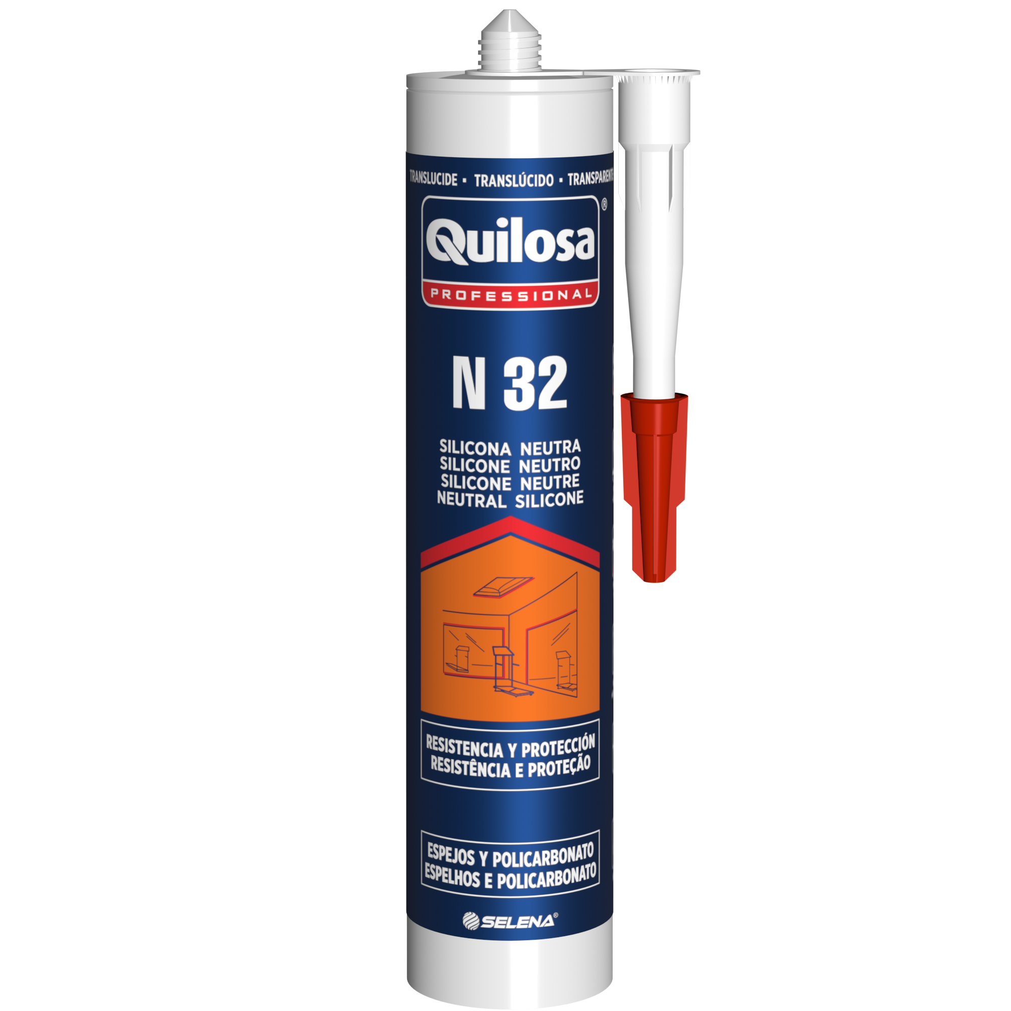 Silicona neutra espejos QUILOSA 300ml transparente | Leroy Merlin