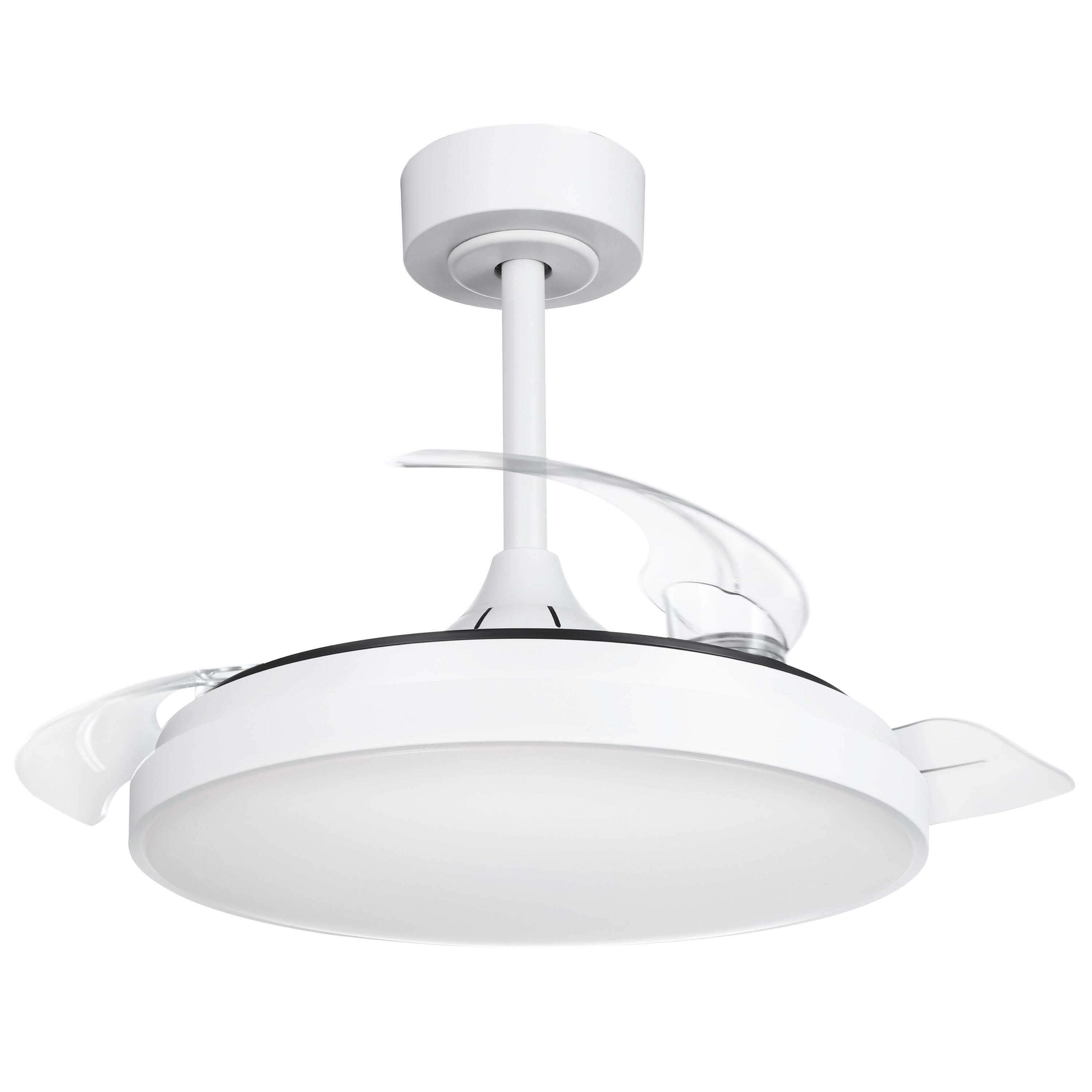 Ventilador de techo retráctil con luz motor DC con mando Torrent blanco ...