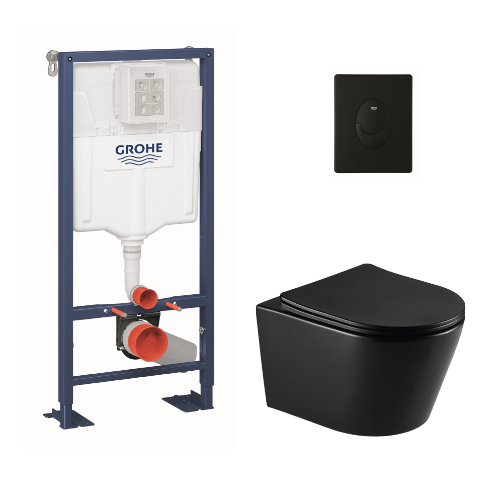 Pack WC suspendu autoportant GROHE Solido for SENSEA, cuvette SENSEA ...