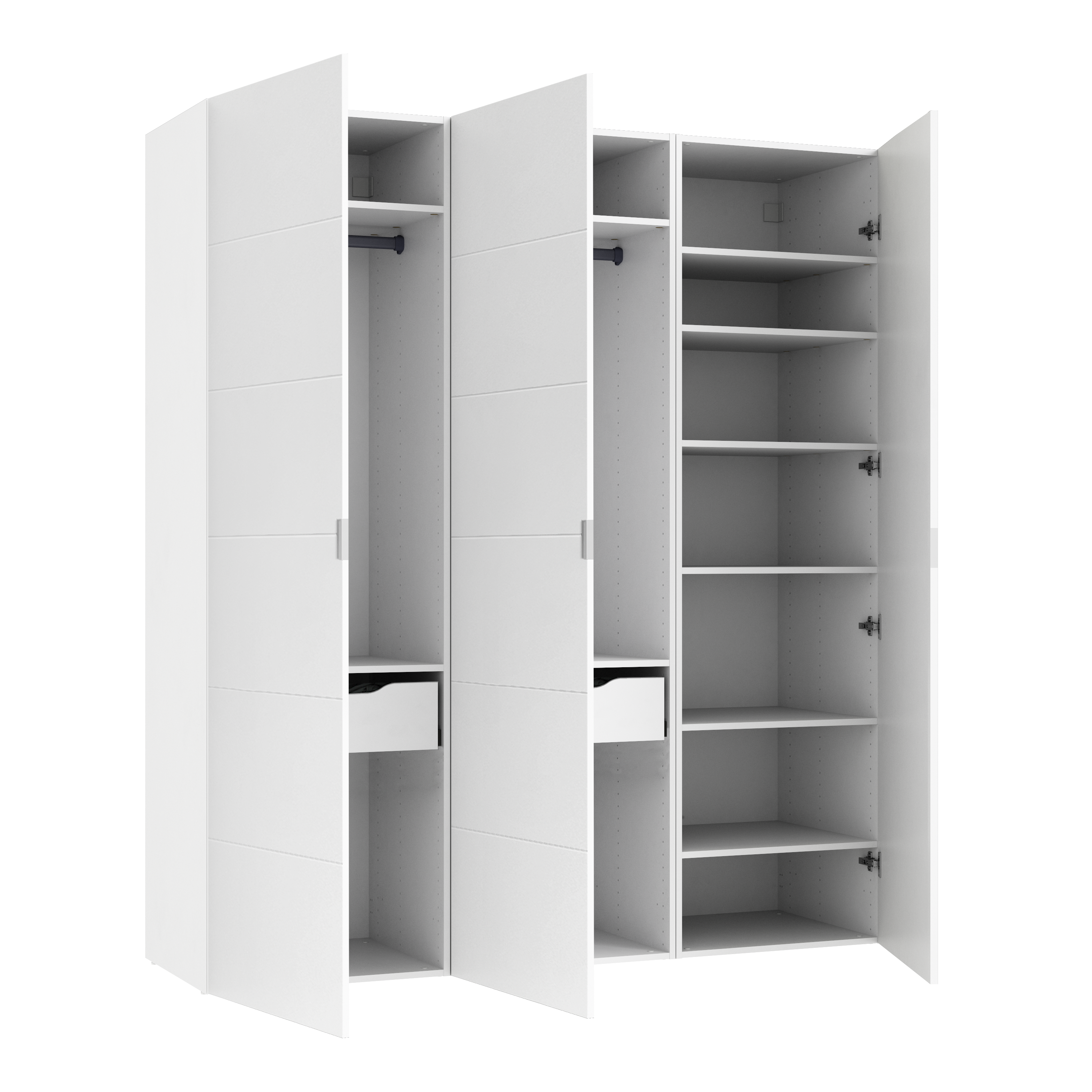 Armario Spaceo Home 3 puertas abatibles Lucerna blanco 180X240X60 comp 2 | Leroy Merlin