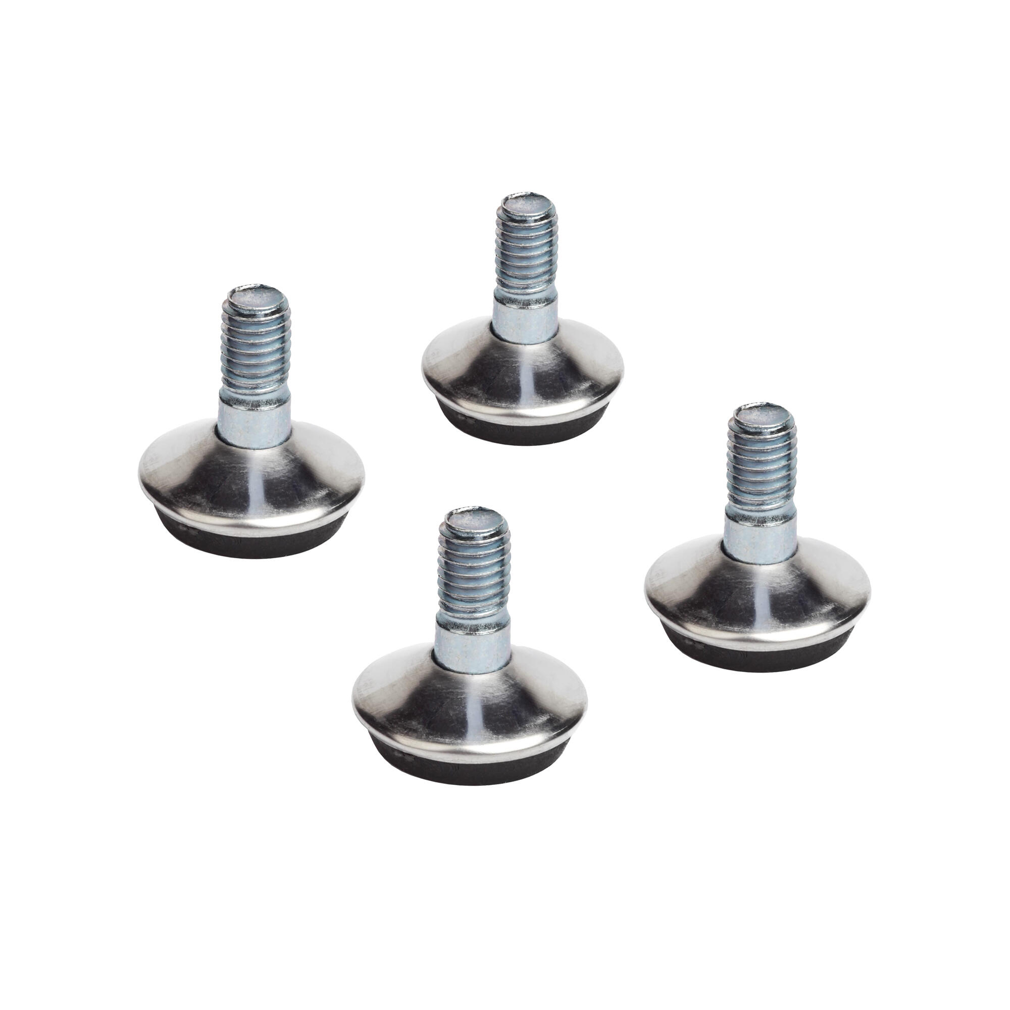 4 niveladores regulable con forma cilíndrica de acero, rosca M10 ...