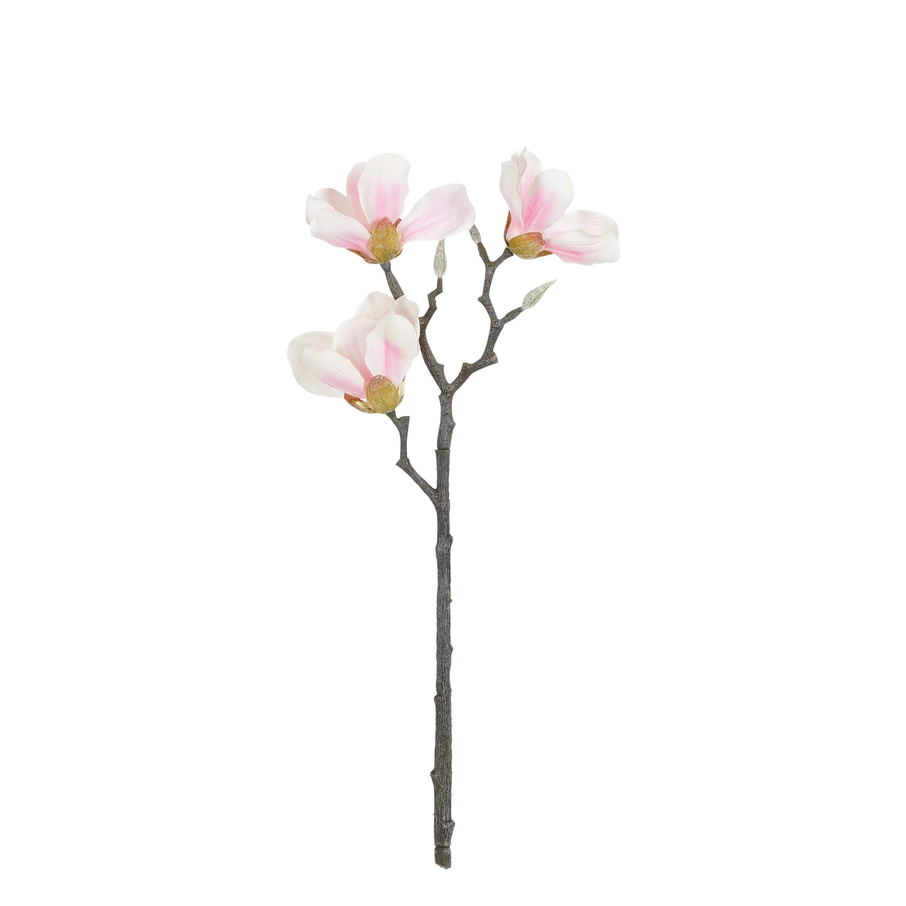 Vara artificial magnolia rosa 55cm | Leroy Merlin