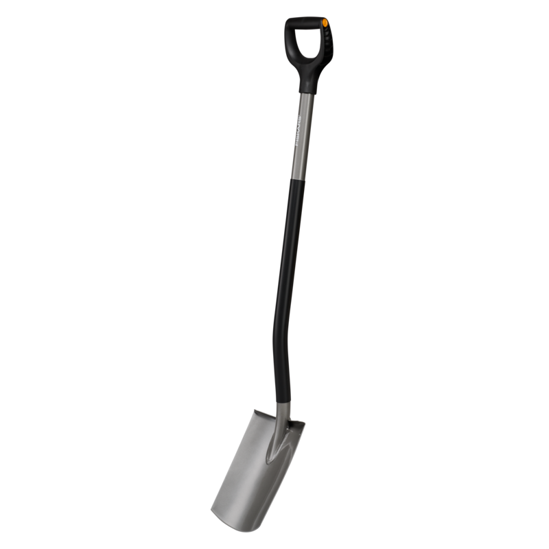 Bêche à bord droit tête et manche acier FISKARS Ergonomic L.125cm ...