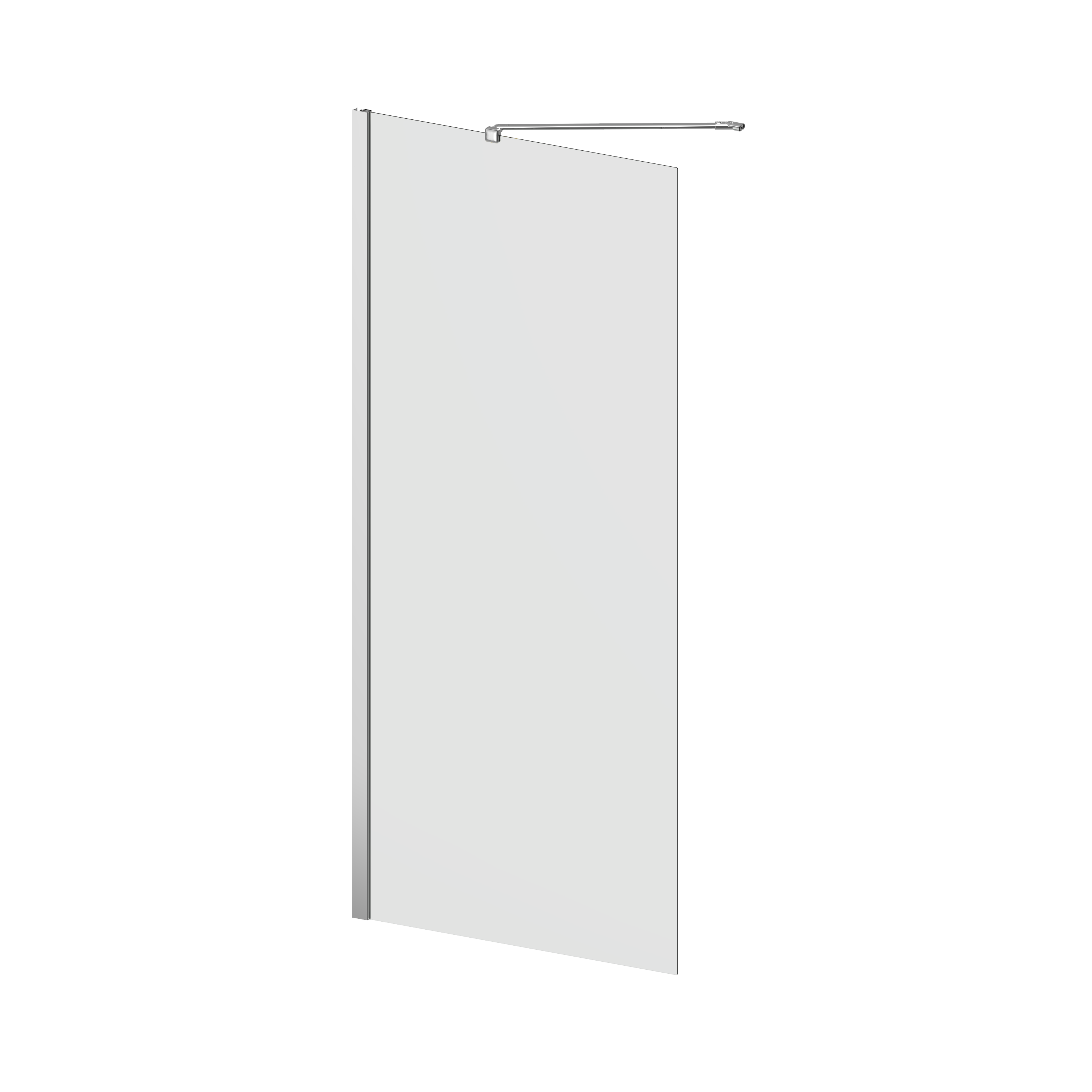 Paroi latérale pour porte pivo/batt vitrage transparent, chromé l.90cm Remix | Leroy Merlin