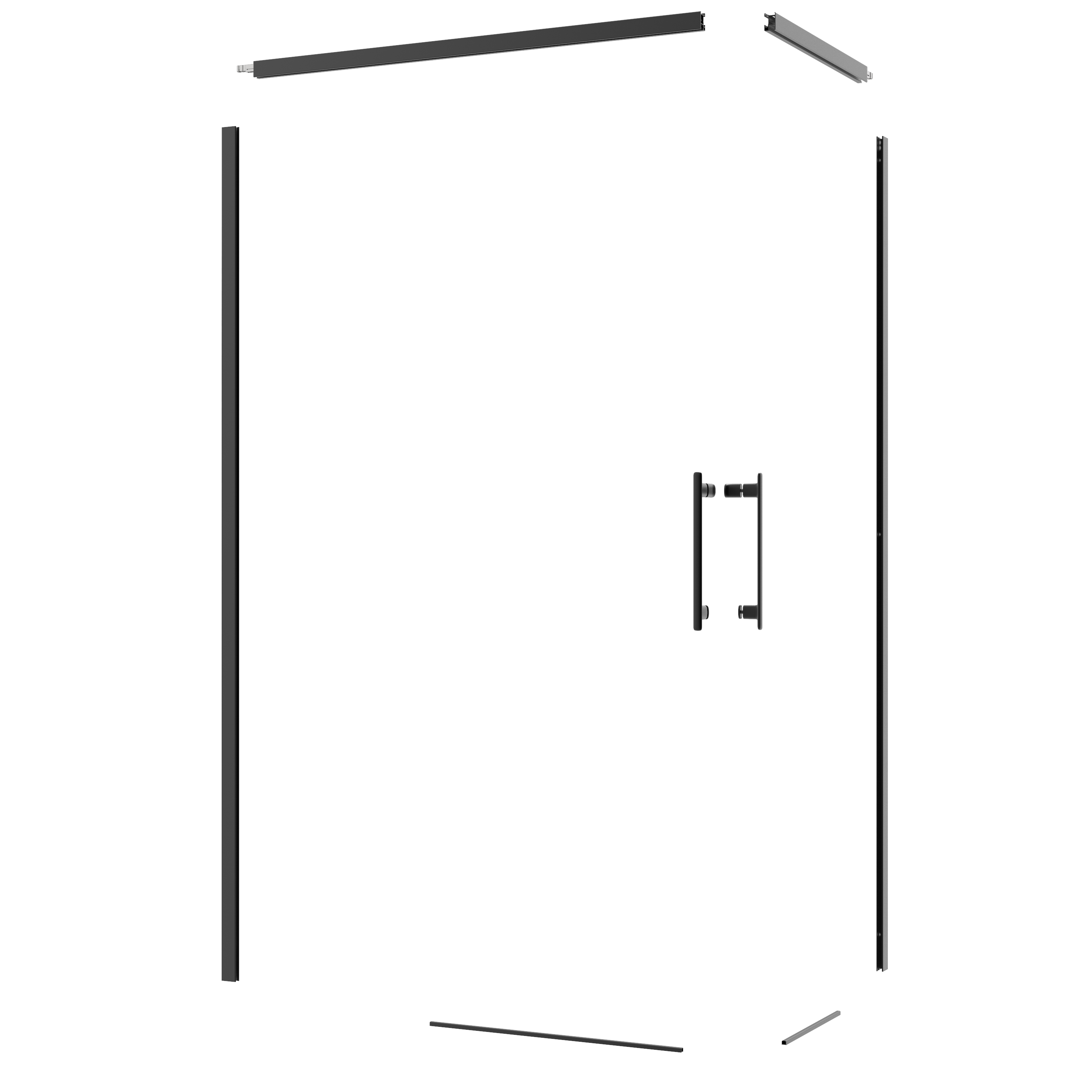 Kit perfiles para mampara corredero negro Remix2 70x195 cm | Leroy Merlin