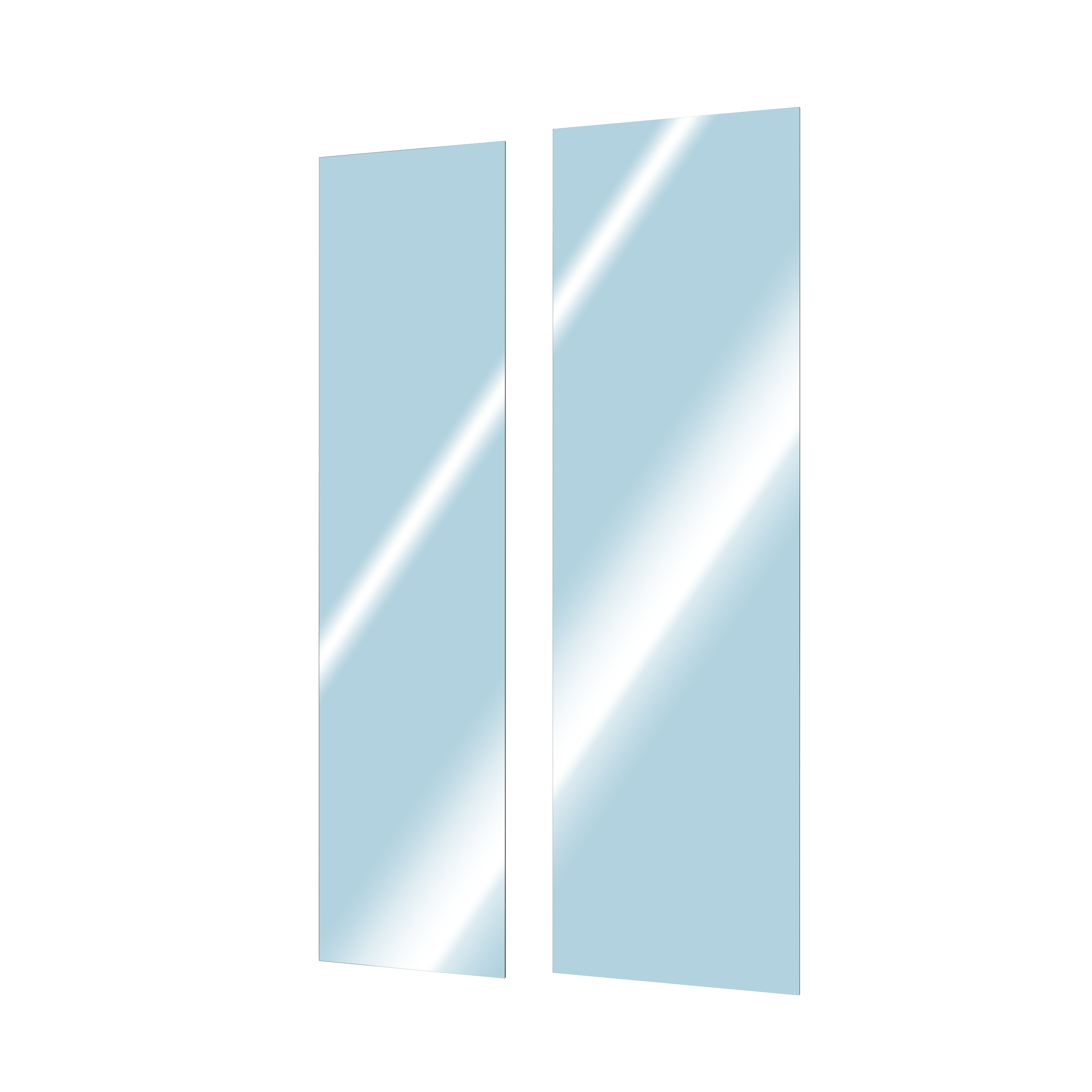 Verre de composition coulissante transparent, l.100 x H.195 cm, Remix2 ...