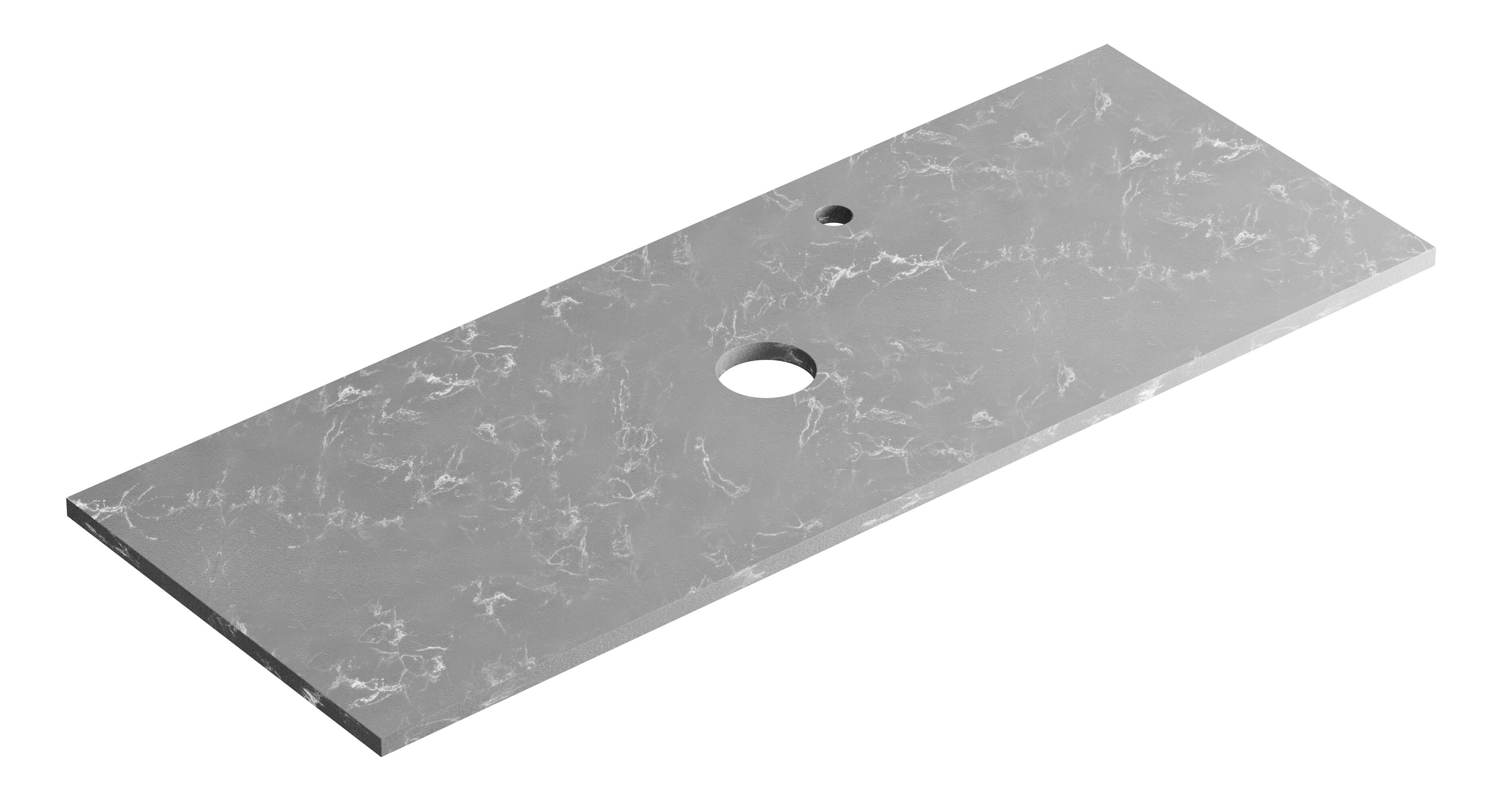 Encimera lavabo Pietra gris polar 121x46x2 cm | Leroy Merlin