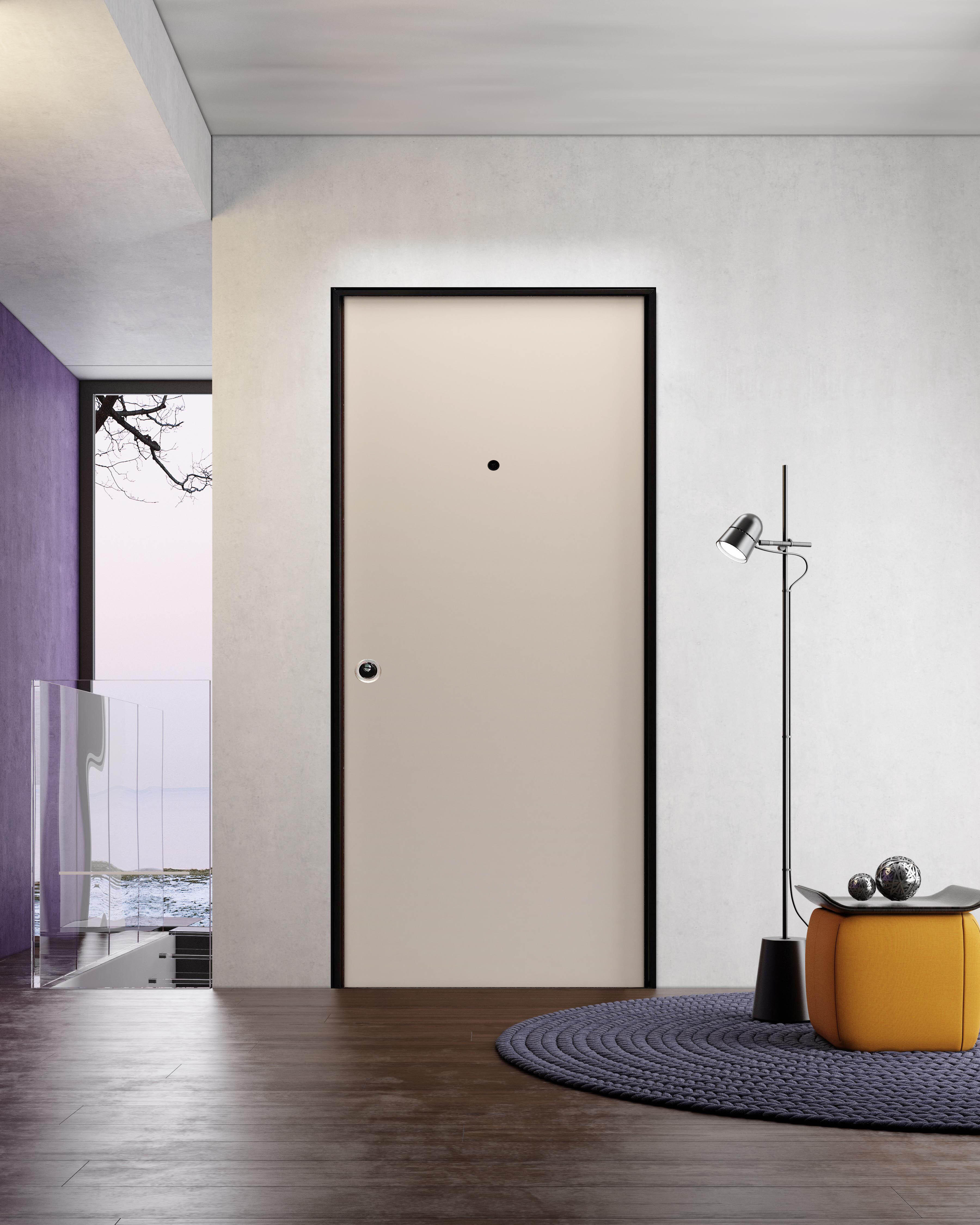 Pannello per porta blindata rivestito melamina avorio L 100 x H 213 cm ...