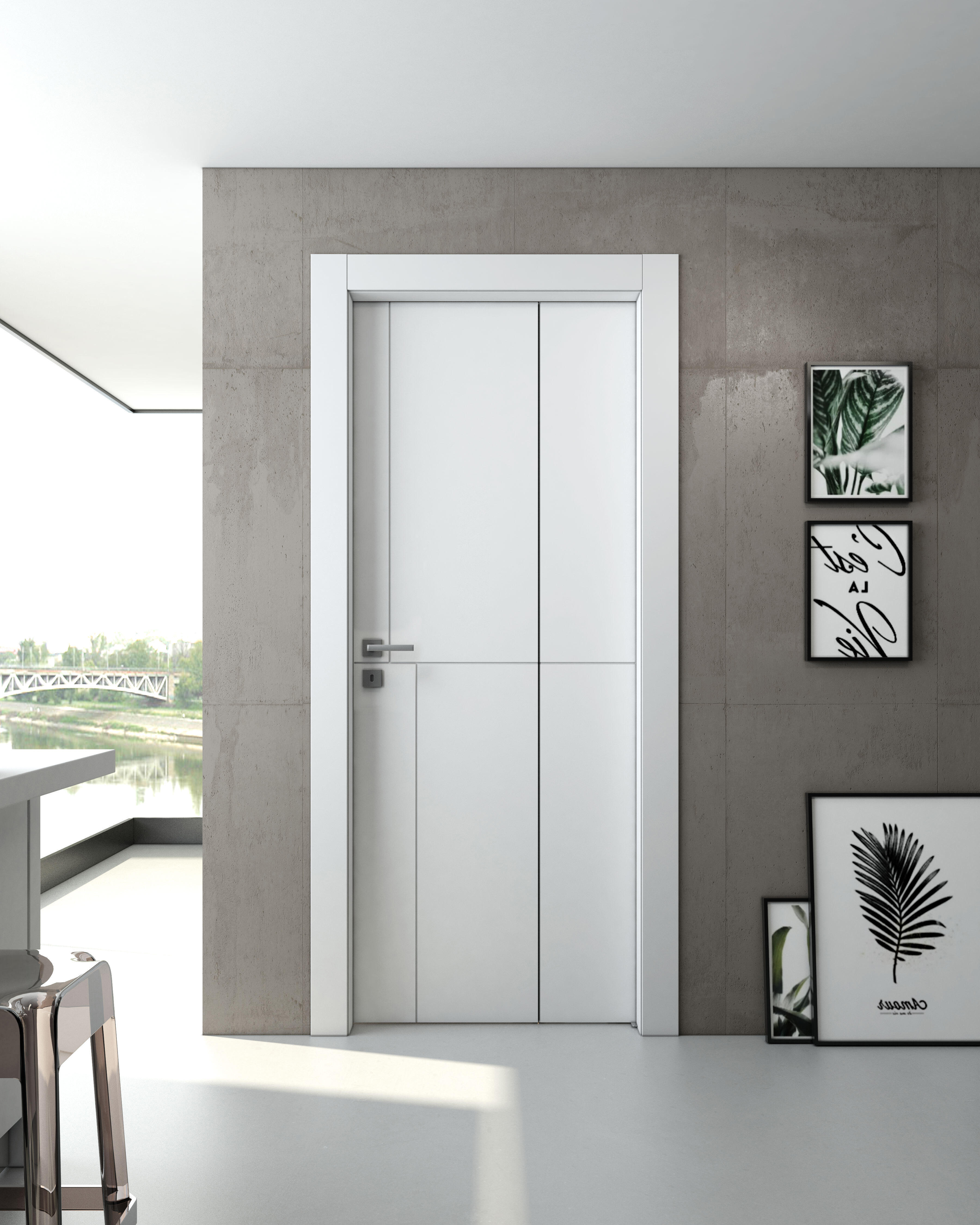 Porta interna pieghevole a libro Lione in legno colore bianco, L 80 x H ...