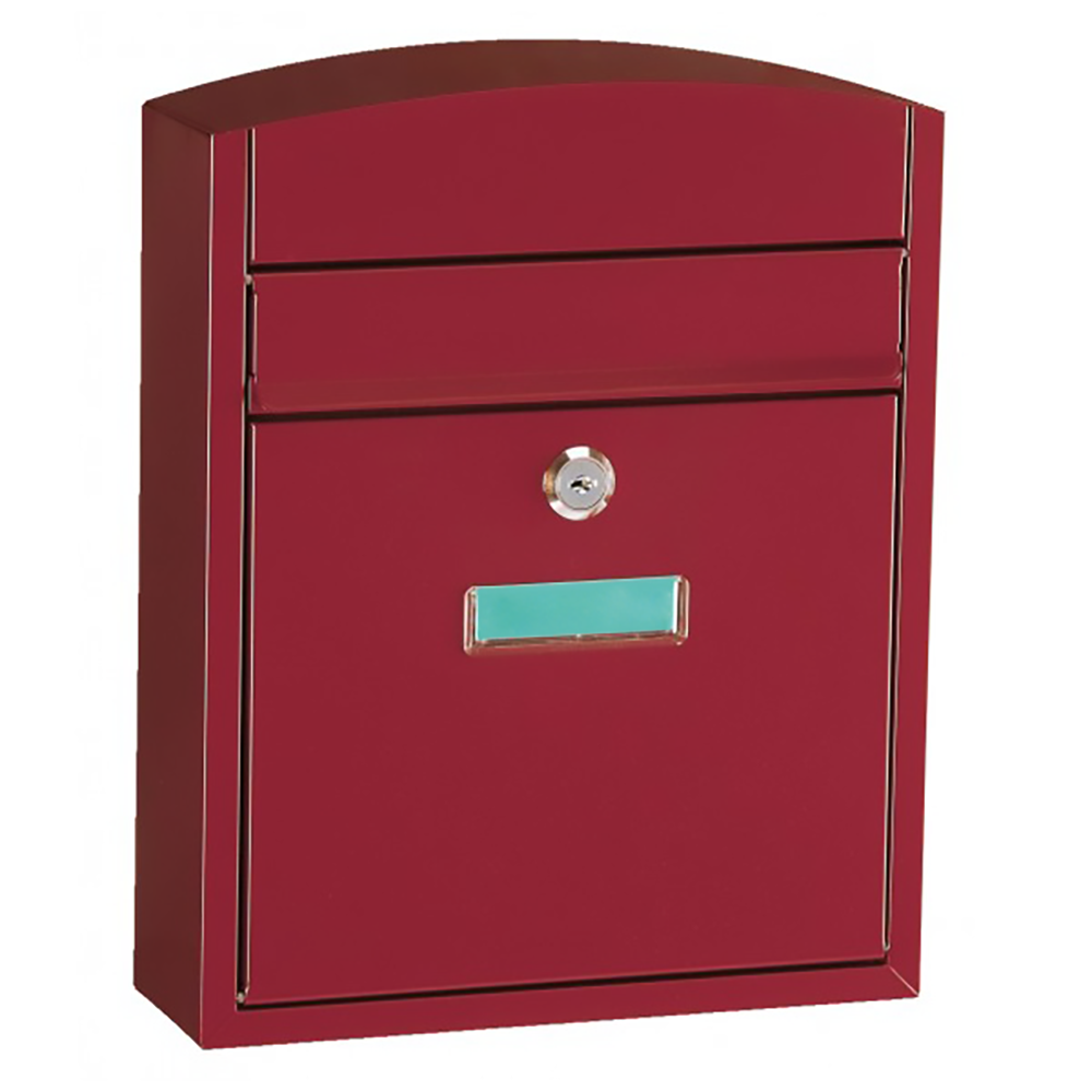 Casella postale SALINA formato lettera in acciaio rosso opaco L 24 x P ...