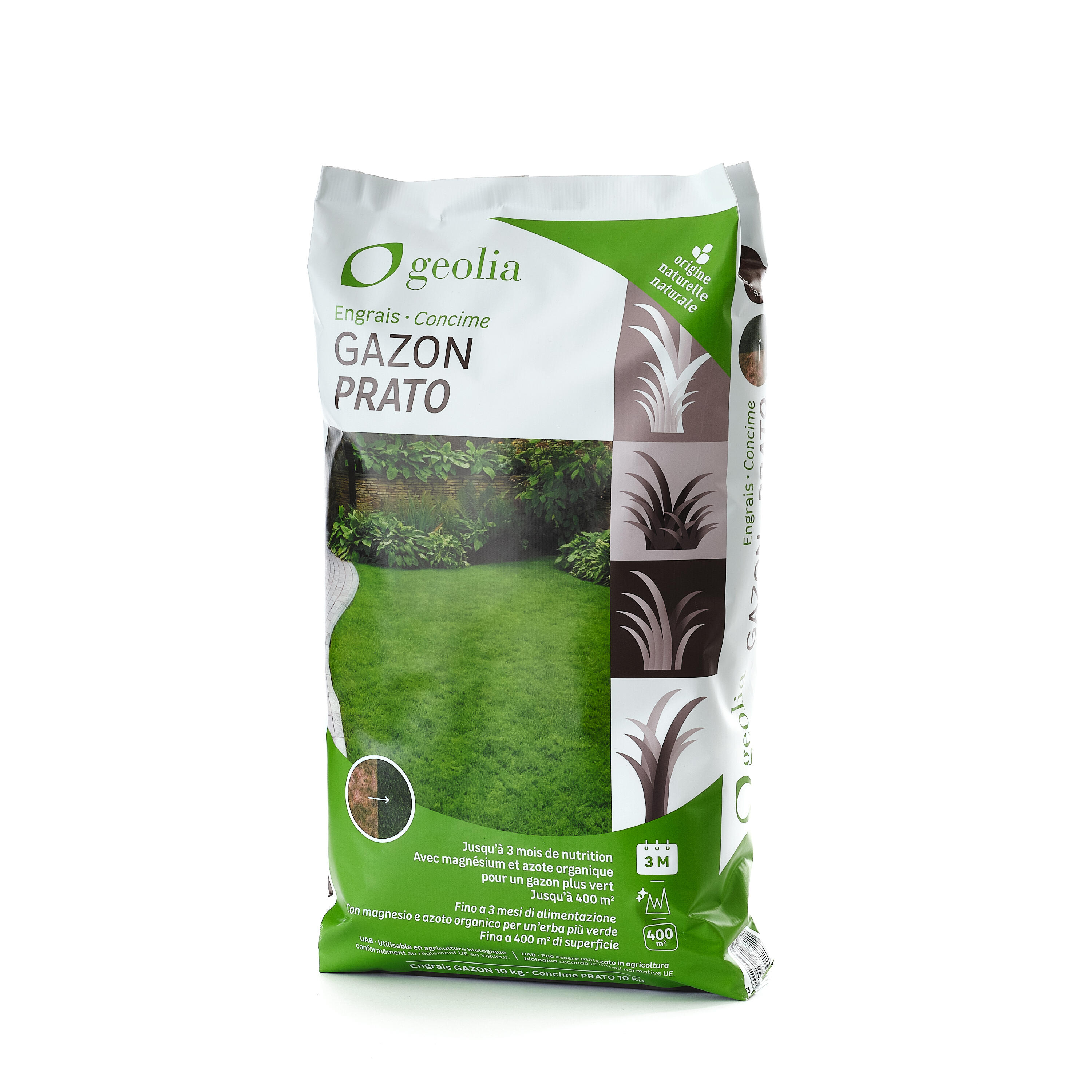 Engrais naturel Gazon GEOLIA 10kg | Leroy Merlin