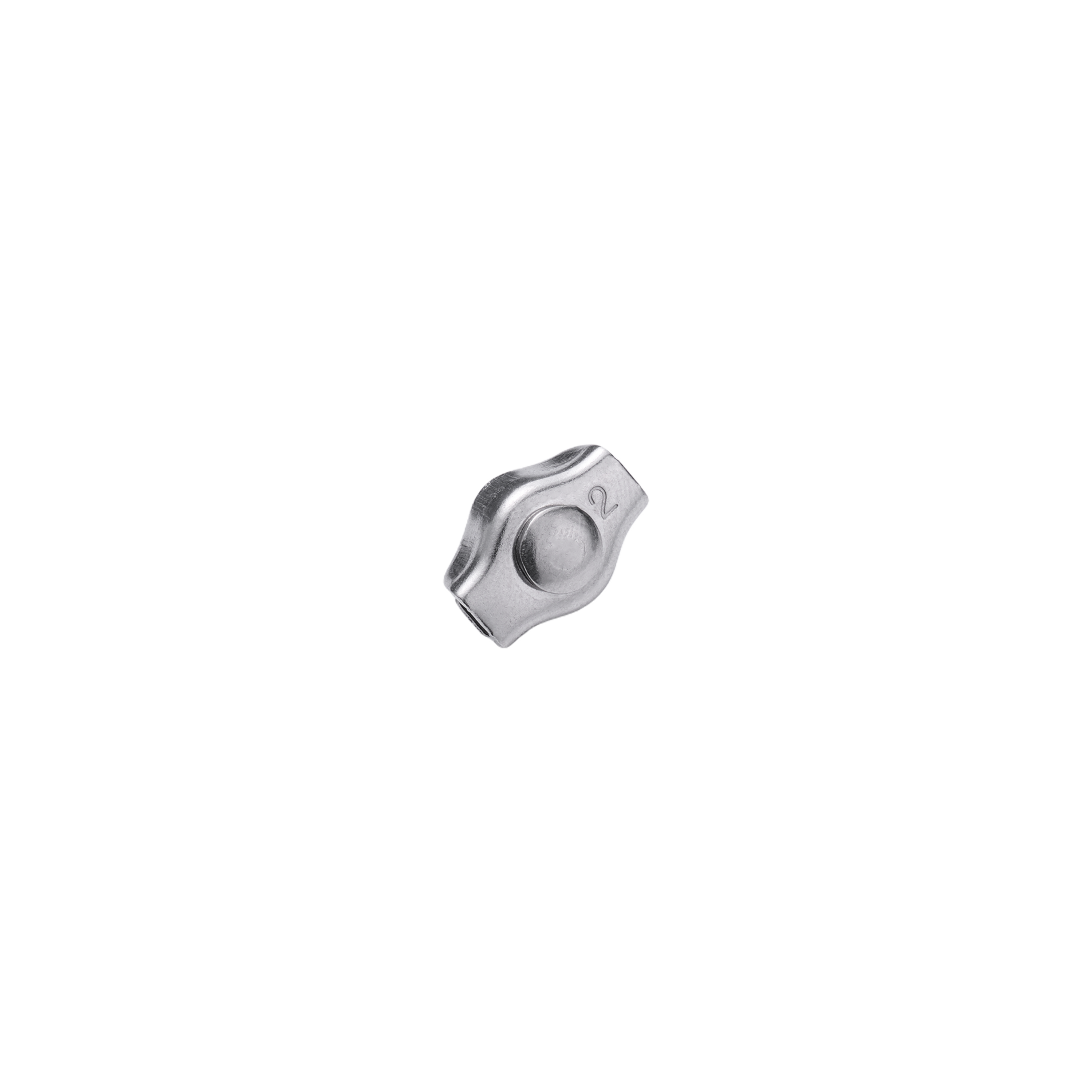 Lot de 2 serre-câbles plats inox A2, 1 boulon, STANDERS, Diam.2mm ...