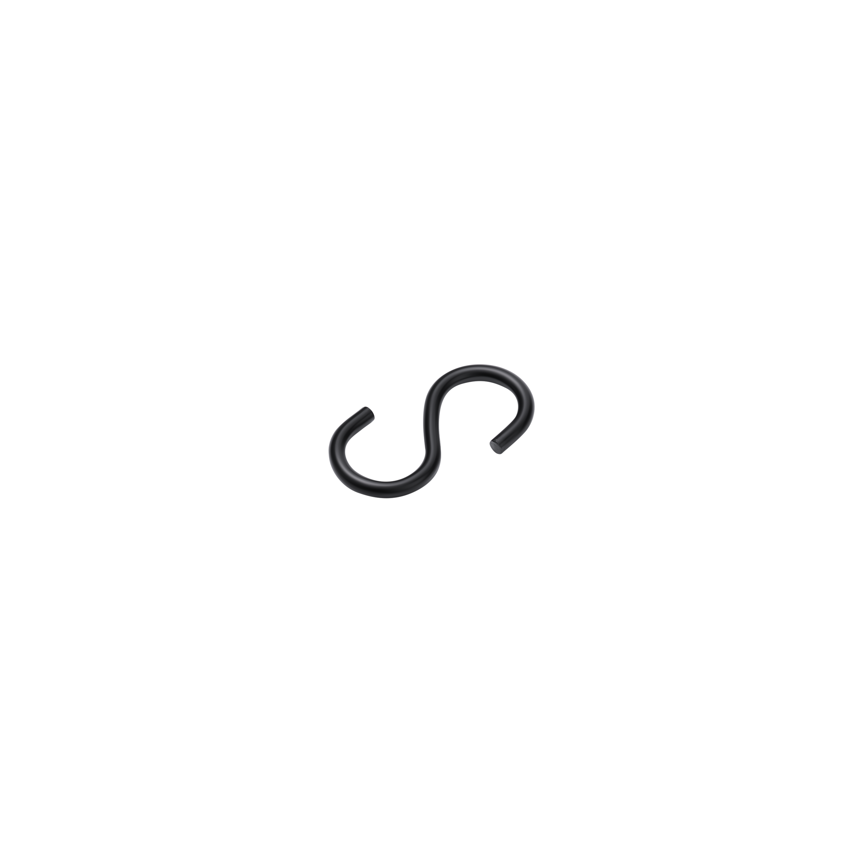 2 ganchos en S abierto de acero cincado negro STANDERS carga 25 kg Ø 4 ...