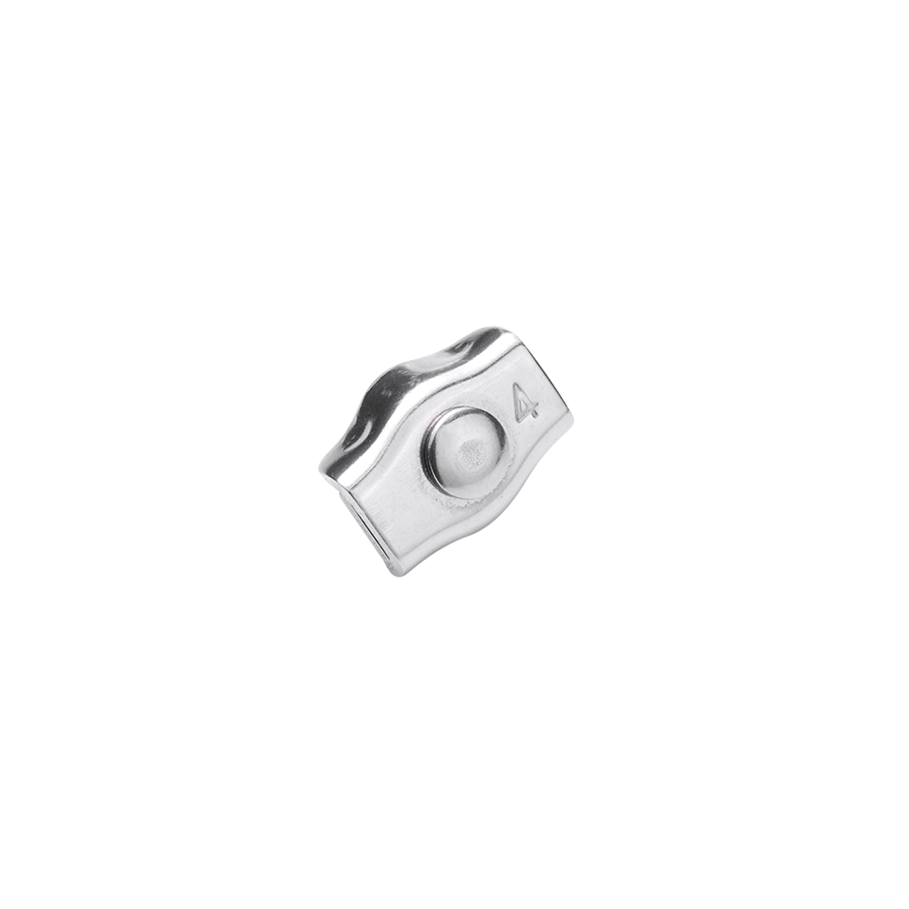 Lot de 2 serre-câbles plats inox A2, 1 boulon, STANDERS, Diam.4mm ...