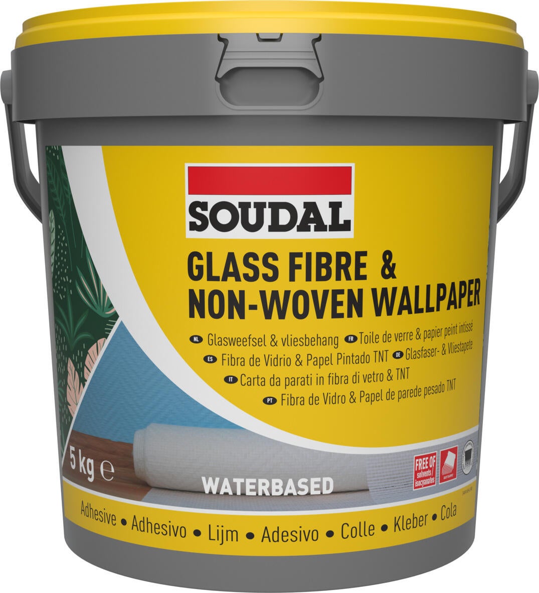 COLA REVESTIMENTOS PAREDE TNT / FIBRA DE VIDRO SOUDAL 5KG | Obramat