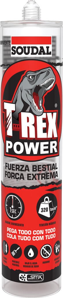 COLA E VEDA POLÍMERO MS T-REX POWER FORÇA EXTREMA SOUDAL 290ML ...