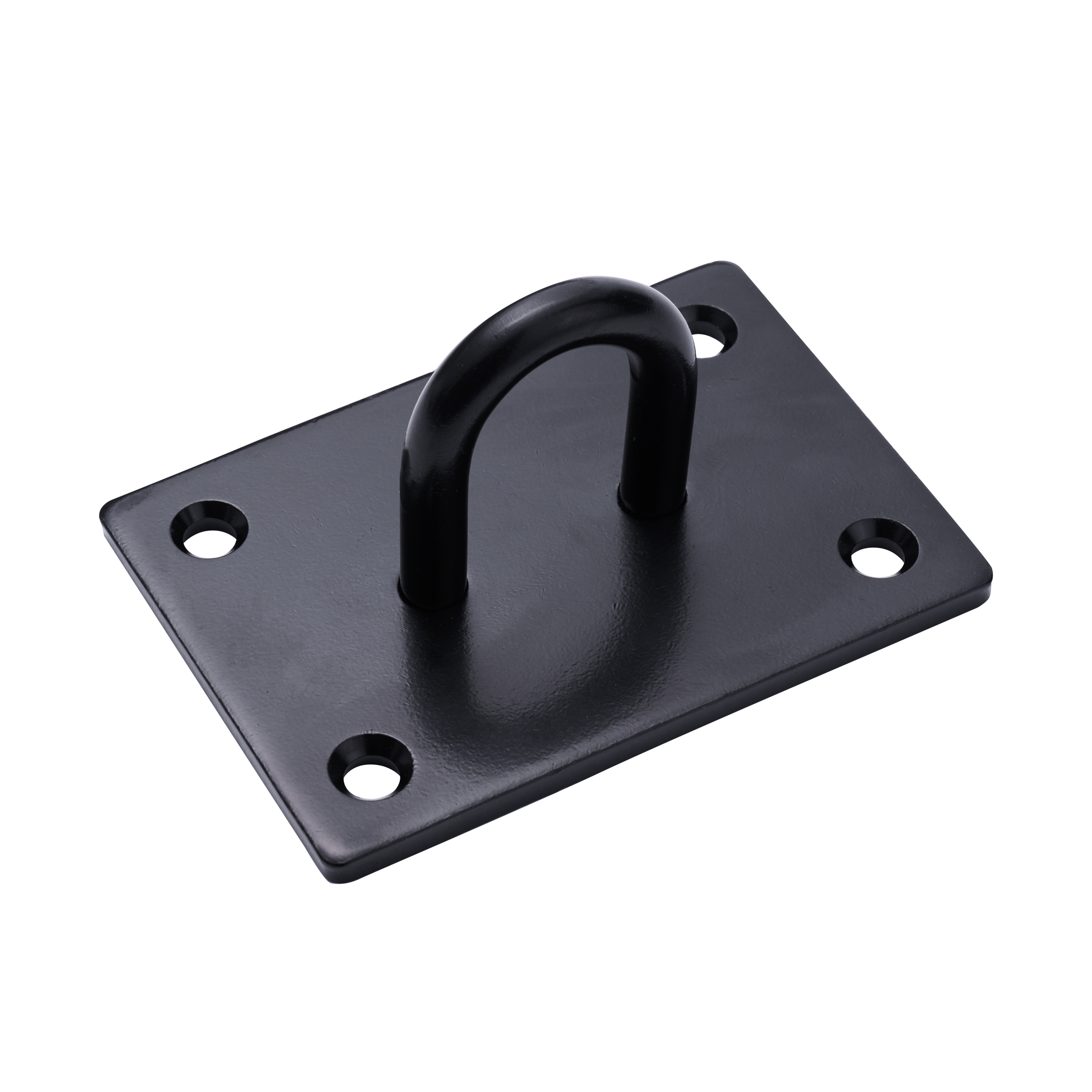 Anilla de sujeción con pletina de 100x70 mm en negro | Leroy Merlin