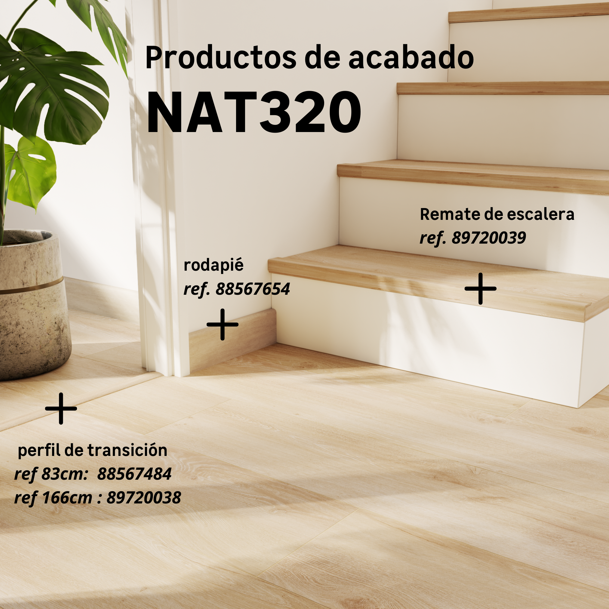 Perfil de acabado 4 en 1 de aluminio color madera 1660x37 mm ARTENS ...