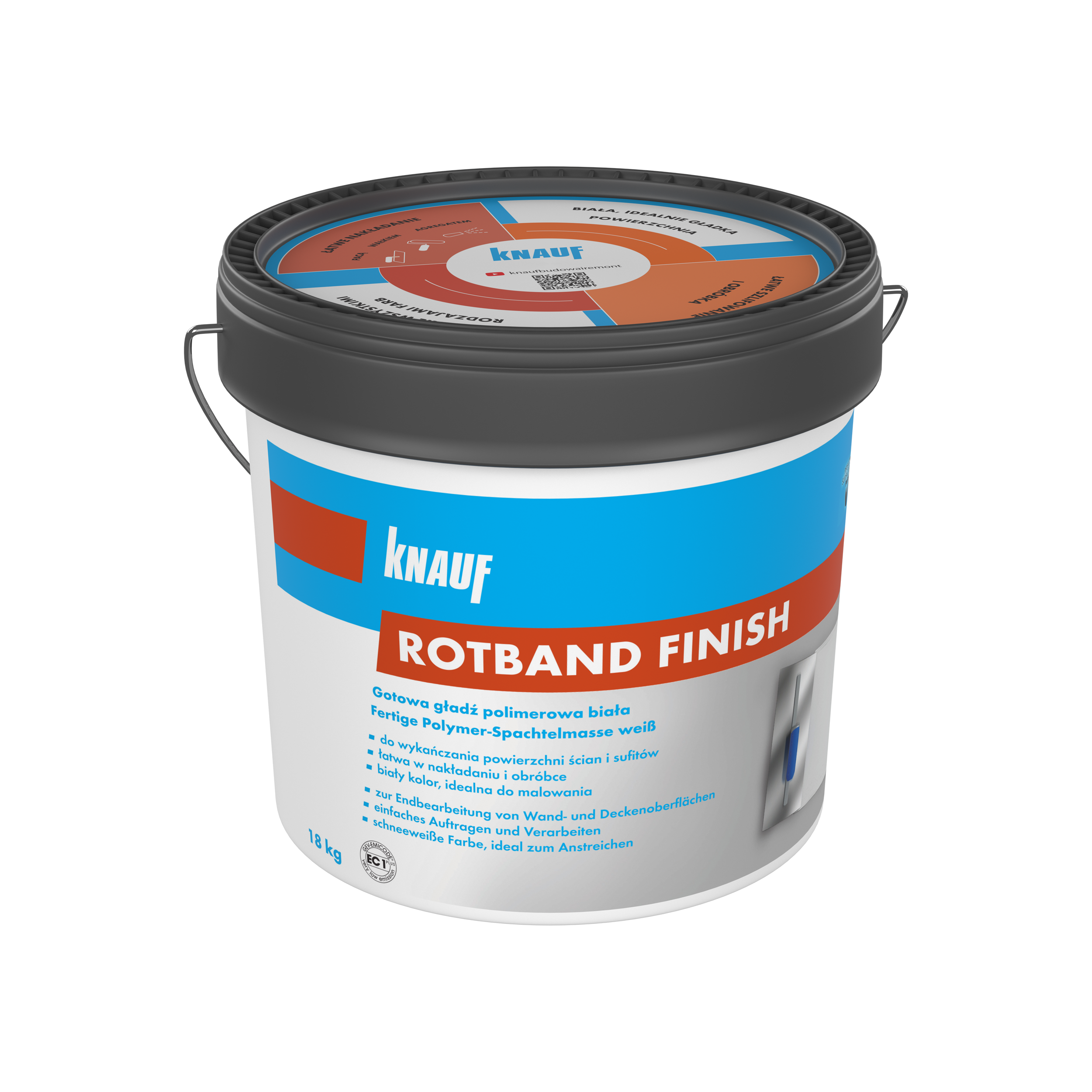 Gotowa gładź polimerowa Rotband Finish 18 kg Knauf - Leroy Merlin