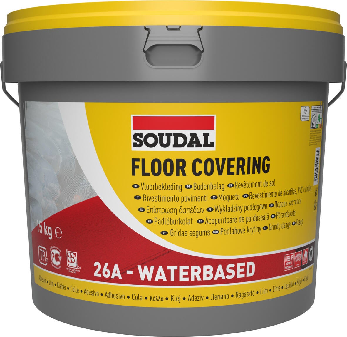 COLA REVESTIMENTOS DE SOALHO ALCATIFA / PVC / LINÓLEO FLOOR COVERING SOUDAL 15KG | Obramat