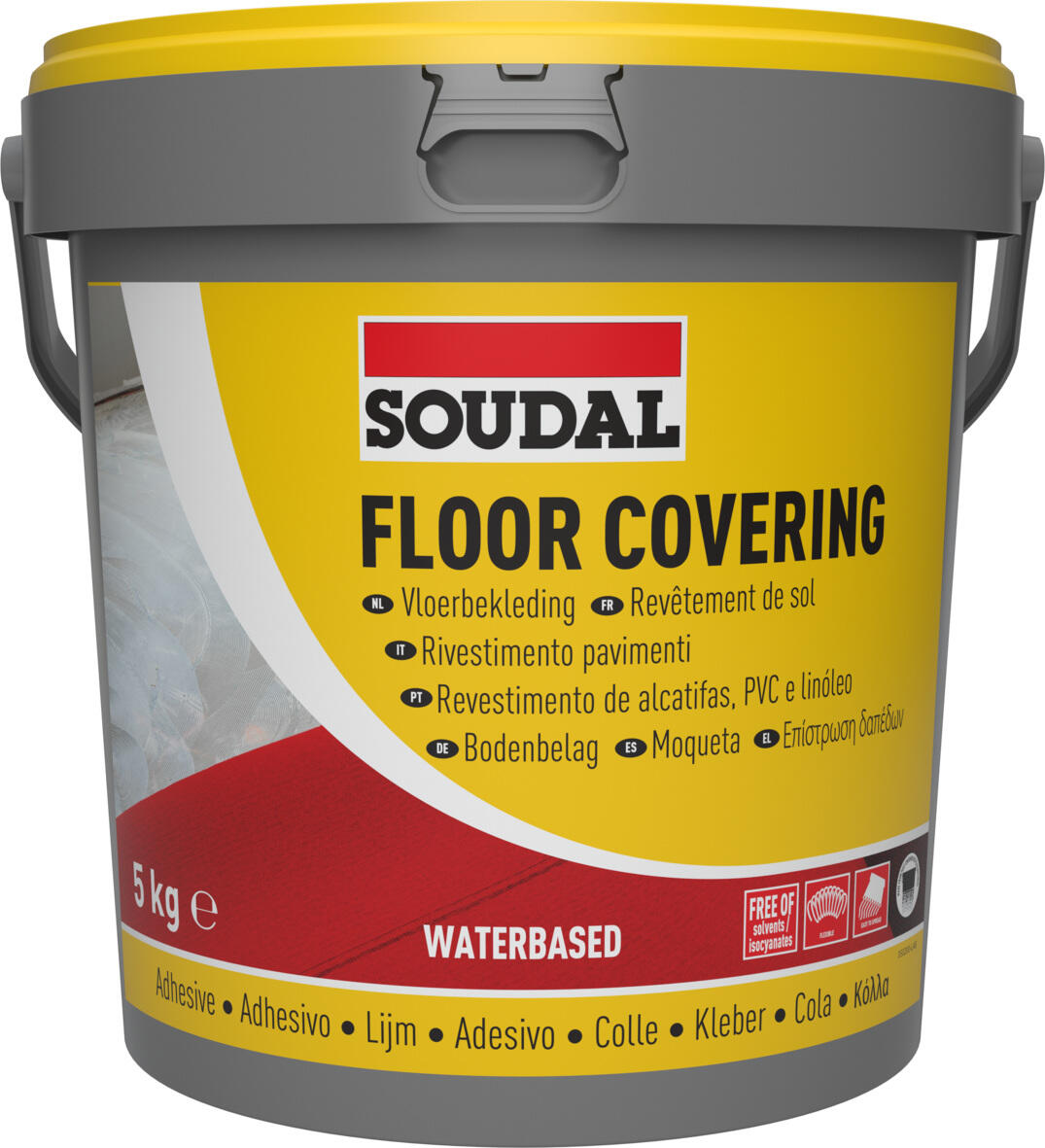 COLA REVESTIMENTOS DE SOALHO ALCATIFA / PVC / LINÓLEO FLOOR COVERING SOUDAL 5KG | Obramat