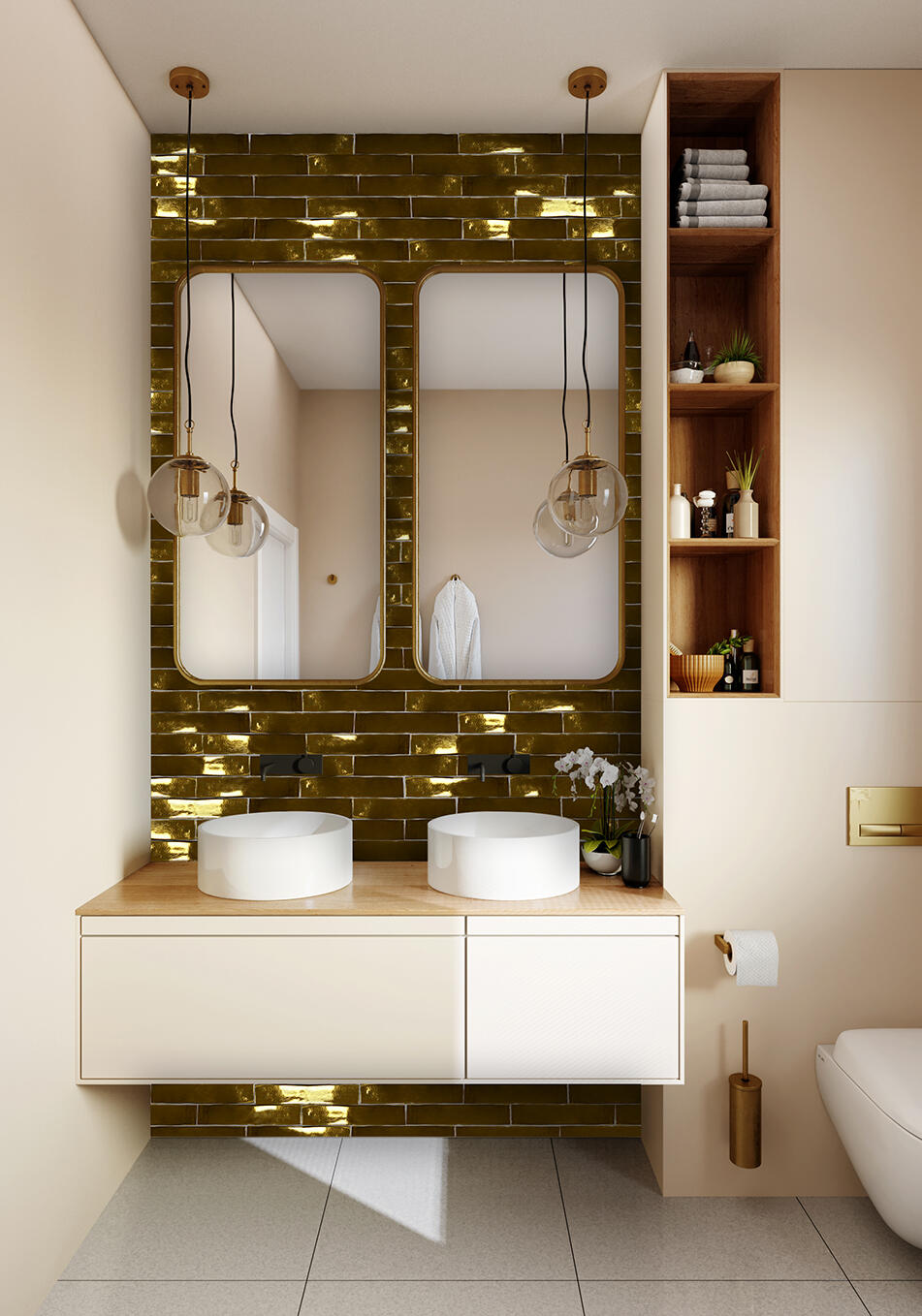 Azulejo cerámico Serie Dublín efecto metal oro brillo 5x25 cm | Leroy ...