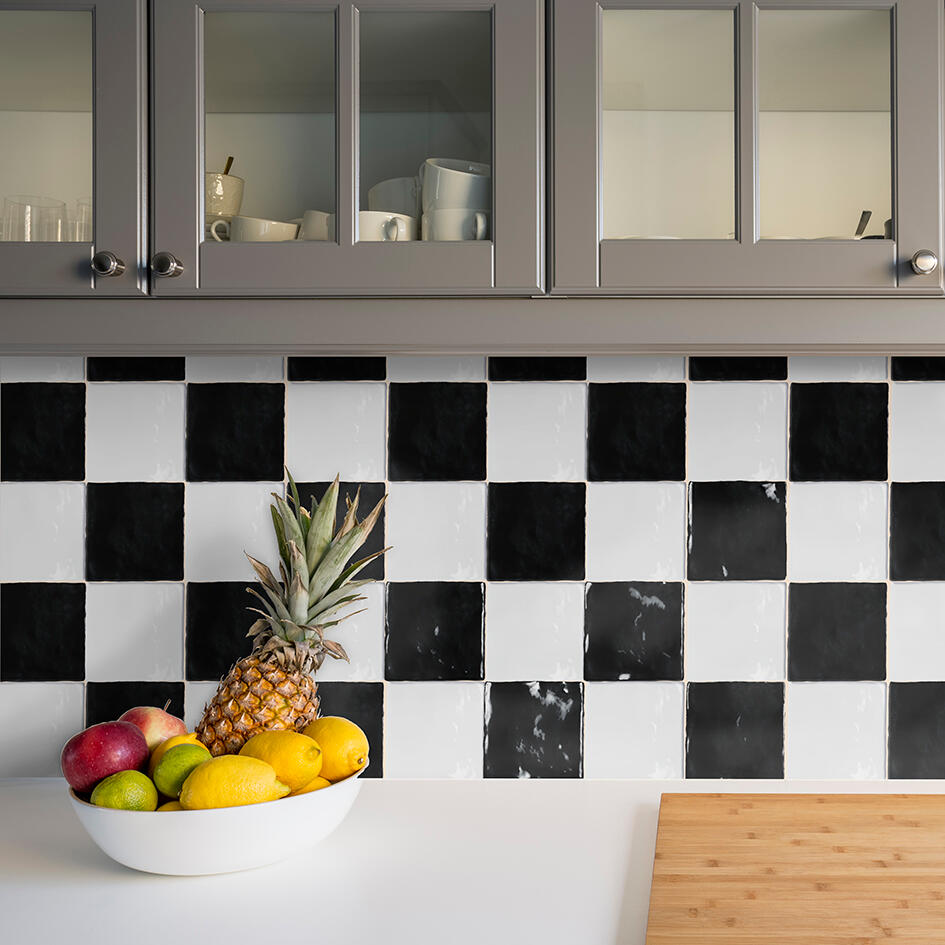 Azulejo cerámico Cadaqués efecto zellige blanco 10x10 cm | Leroy Merlin