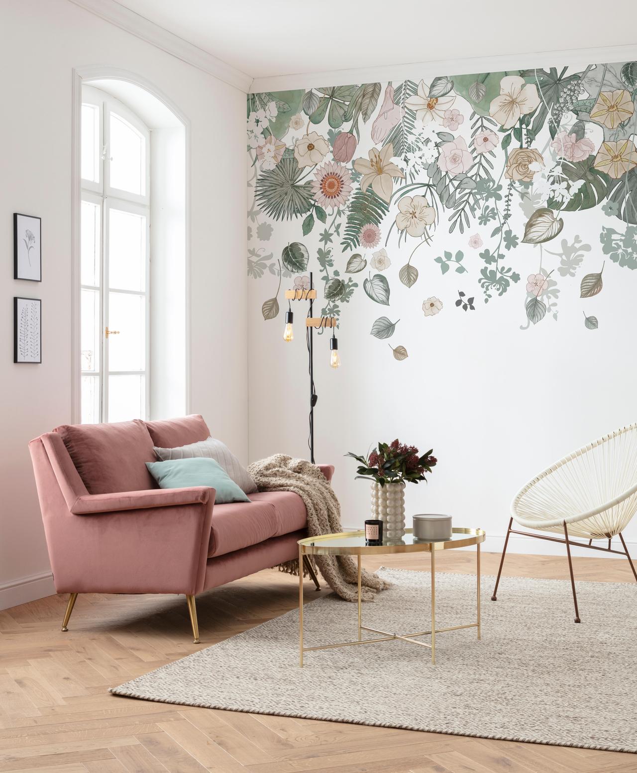 Des fleurs dessinées sur le papier peint | Leroy Merlin